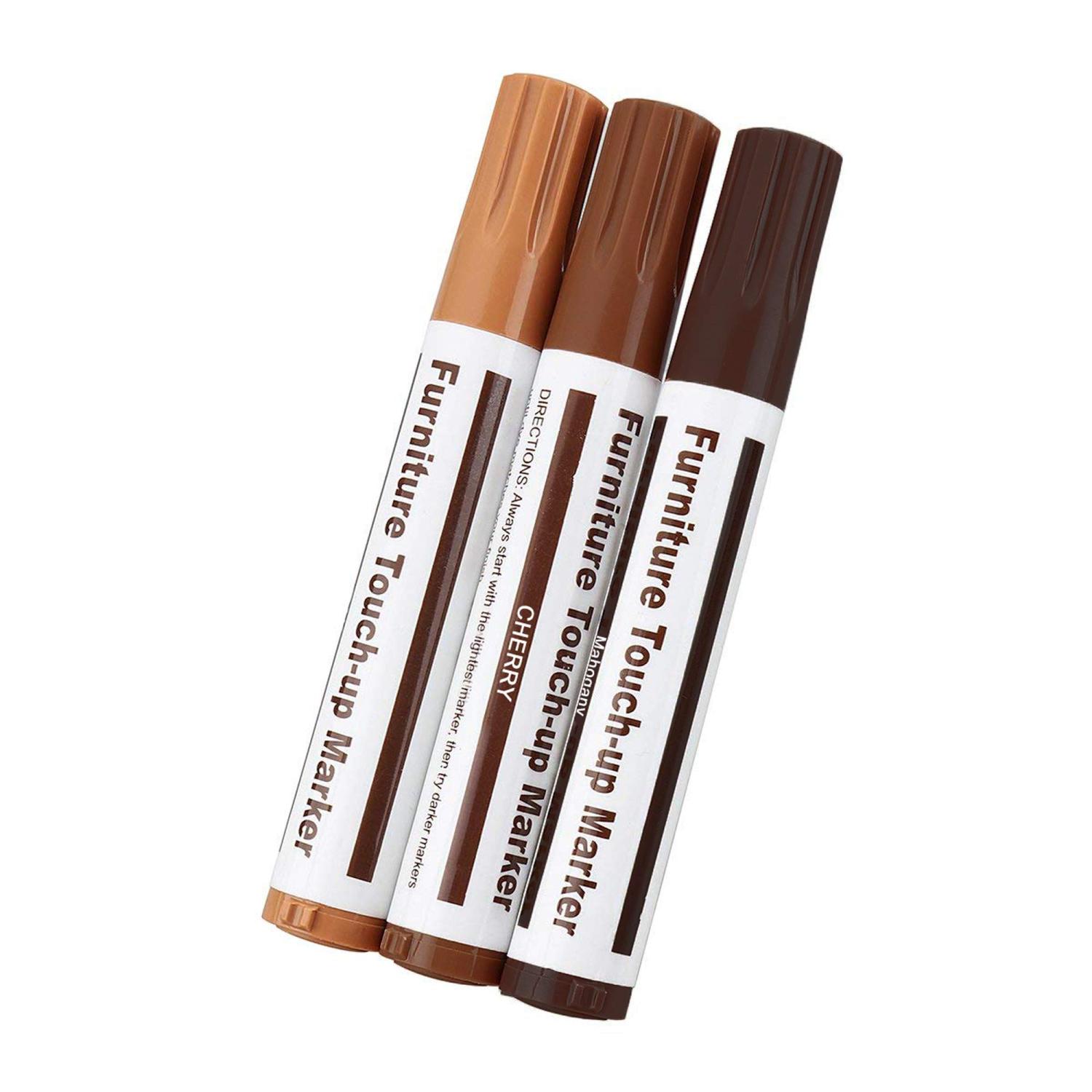 Wideskall Wood Floor & Furniture Repair Touch-Up Markers Scratch Cover ...