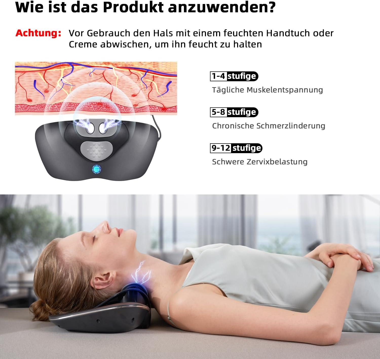 Cervical Neck Traction Device - Double Dynamic 3 Degrees Massage & 50 ...