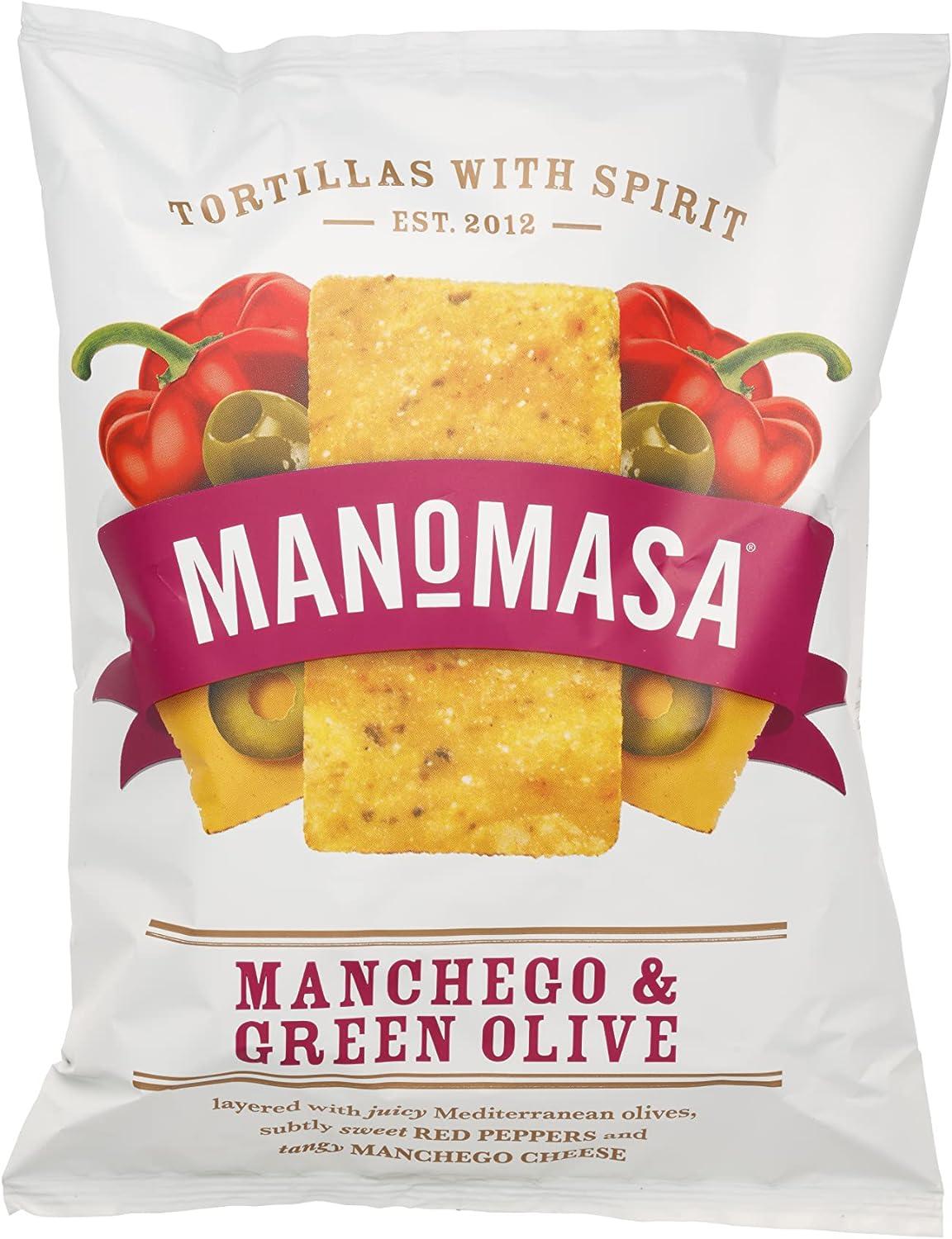 Manomasa Manchego & Green Olive 12 x 140g Manchego and Green Olive ...
