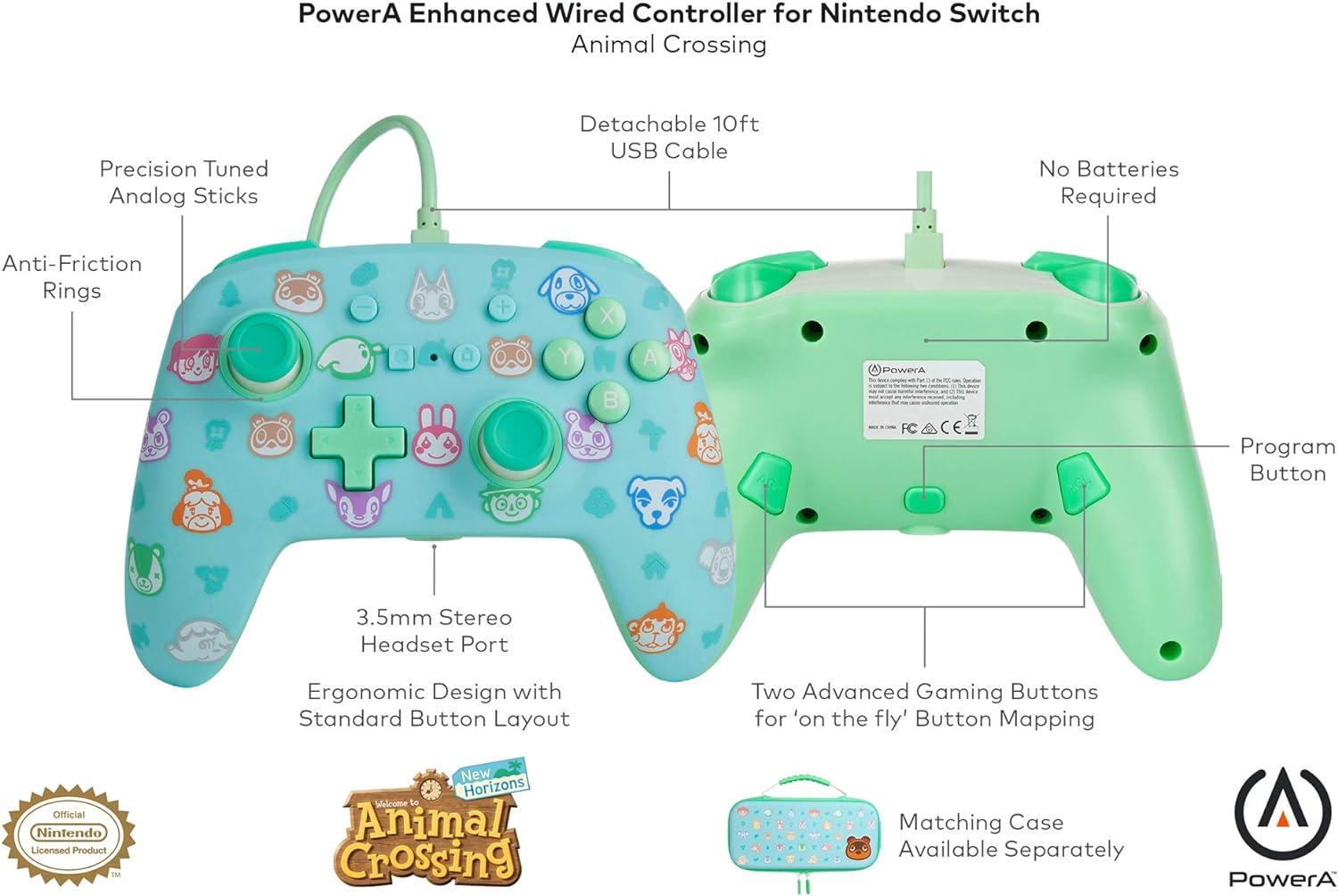 PowerA Enhanced Wired Controller for Nintendo Switch - Animal Crossing ...
