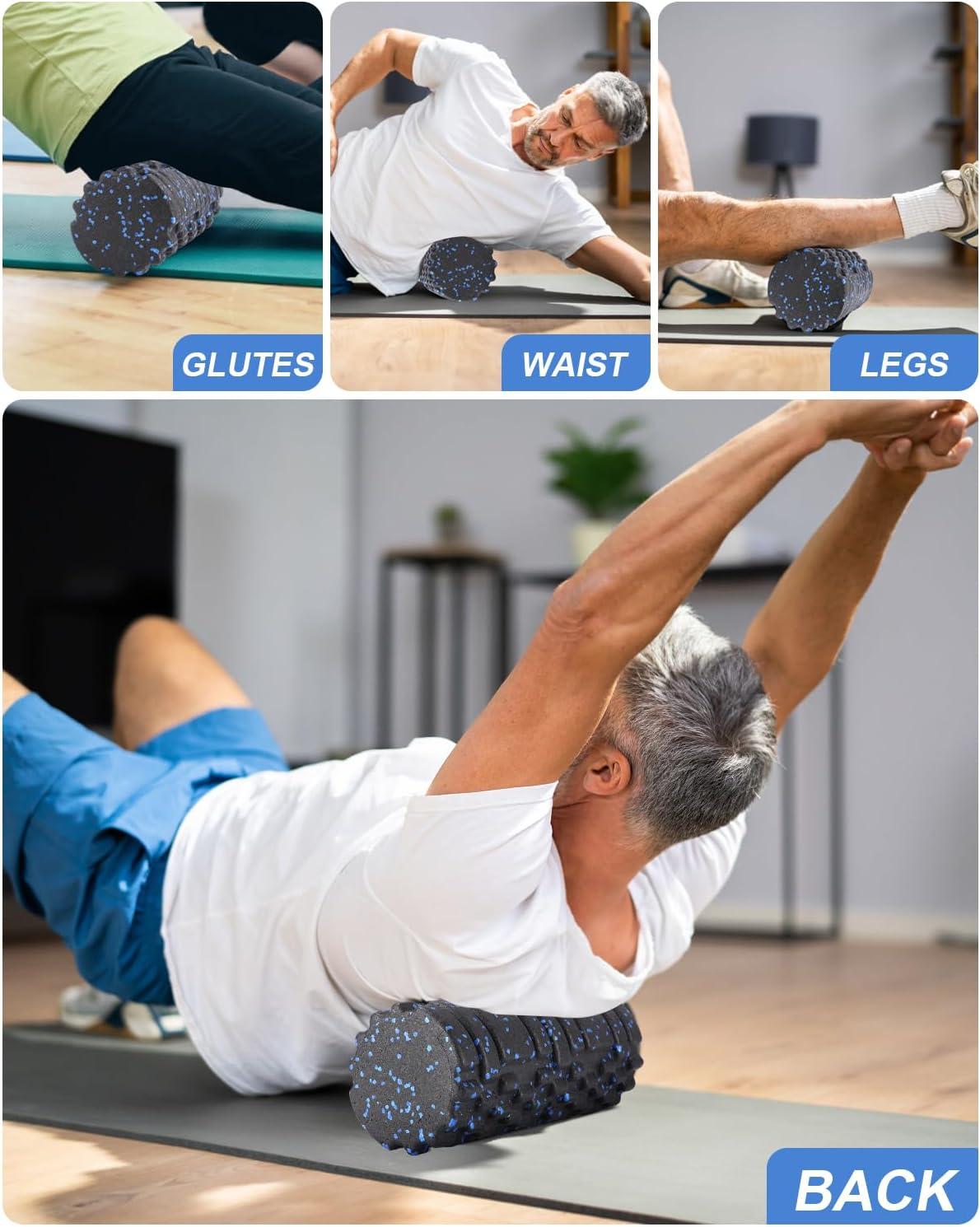 High-Density 3D Texture Fascia Roll for Yoga & Muscle Massage Foam ...