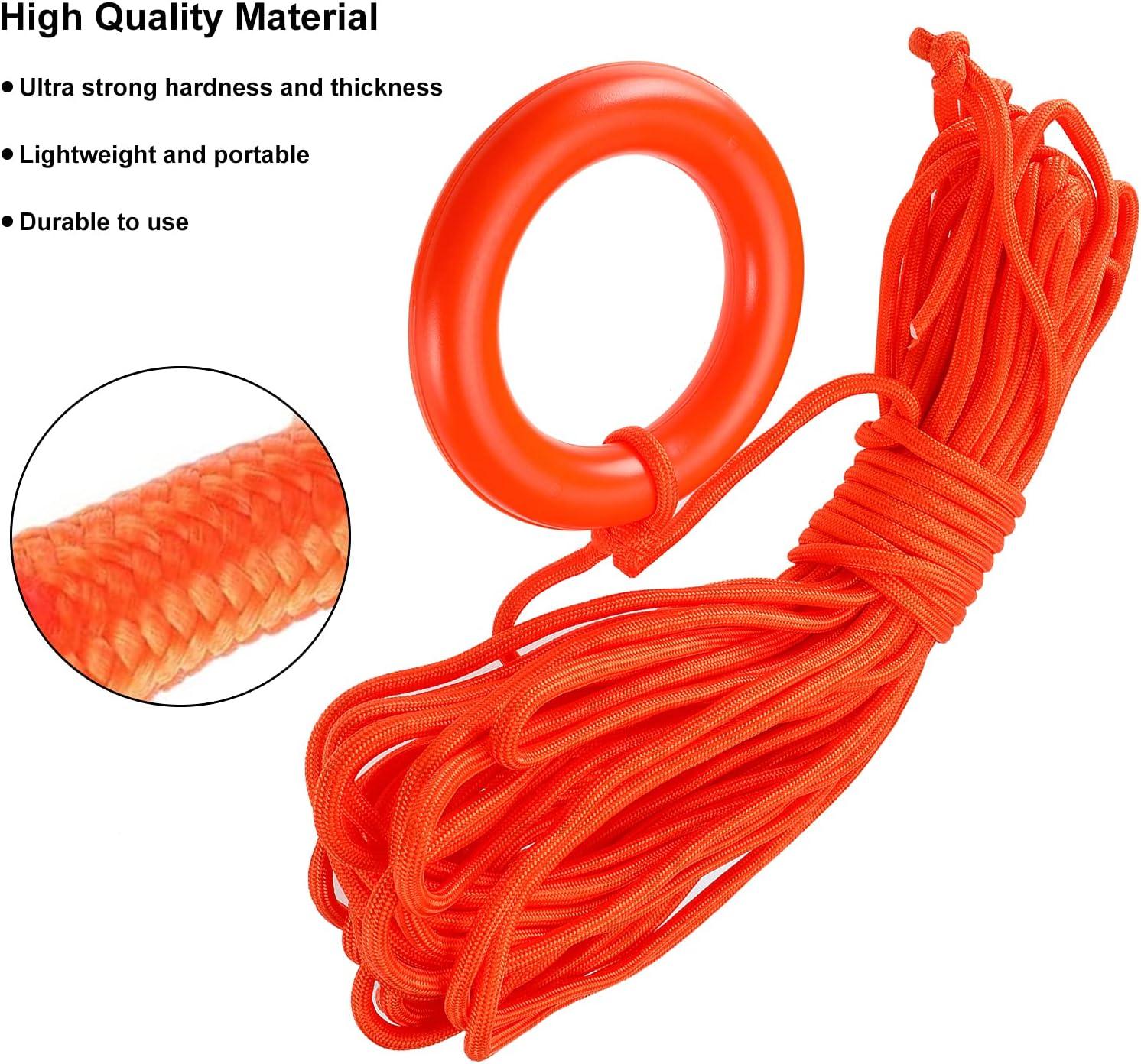 2 Pack Patioer Water Floating Lifesaving Rope 98.4FT - Outdoor Professional Throwing Rescue ...