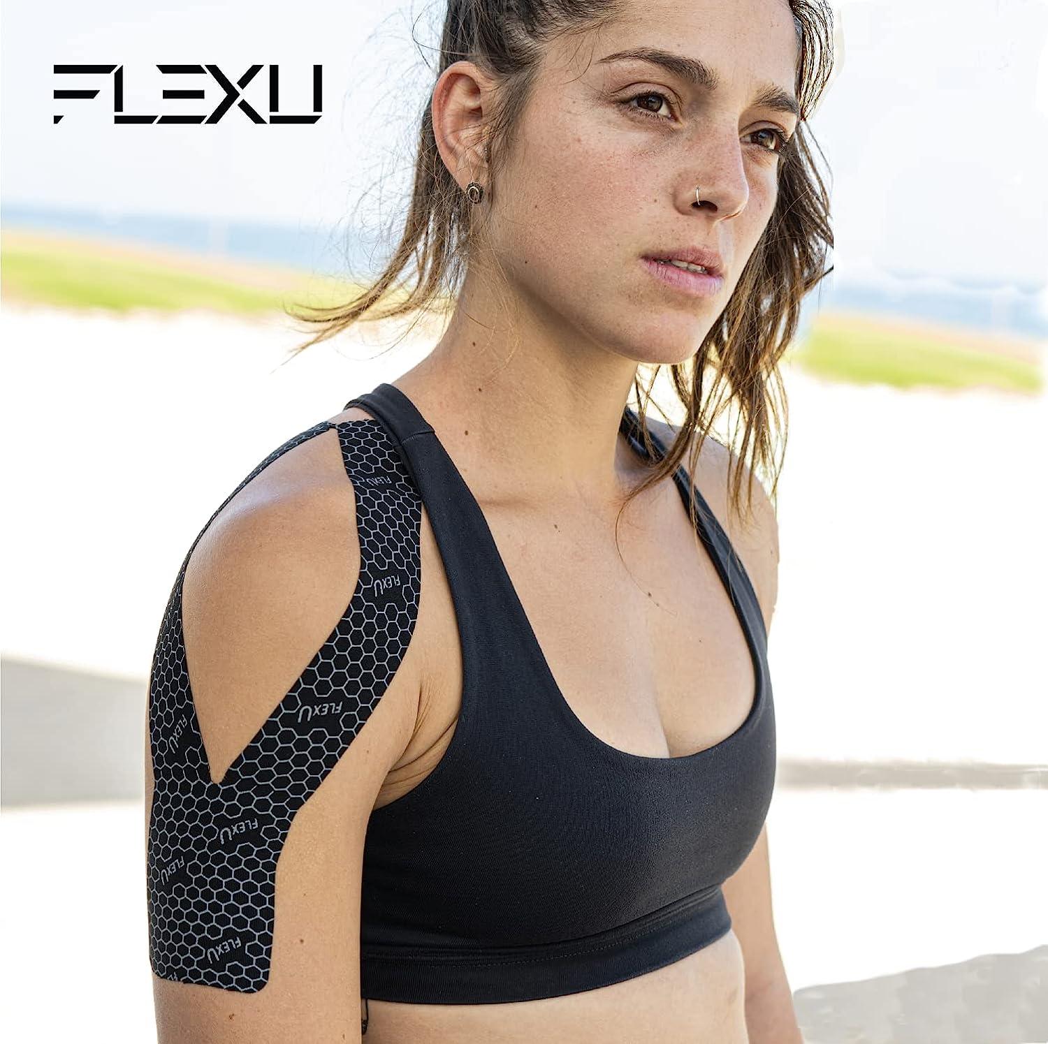 FlexU Ultra-Wide Kinesiology Tape - Lower Back and Shoulder Pain Relief ...