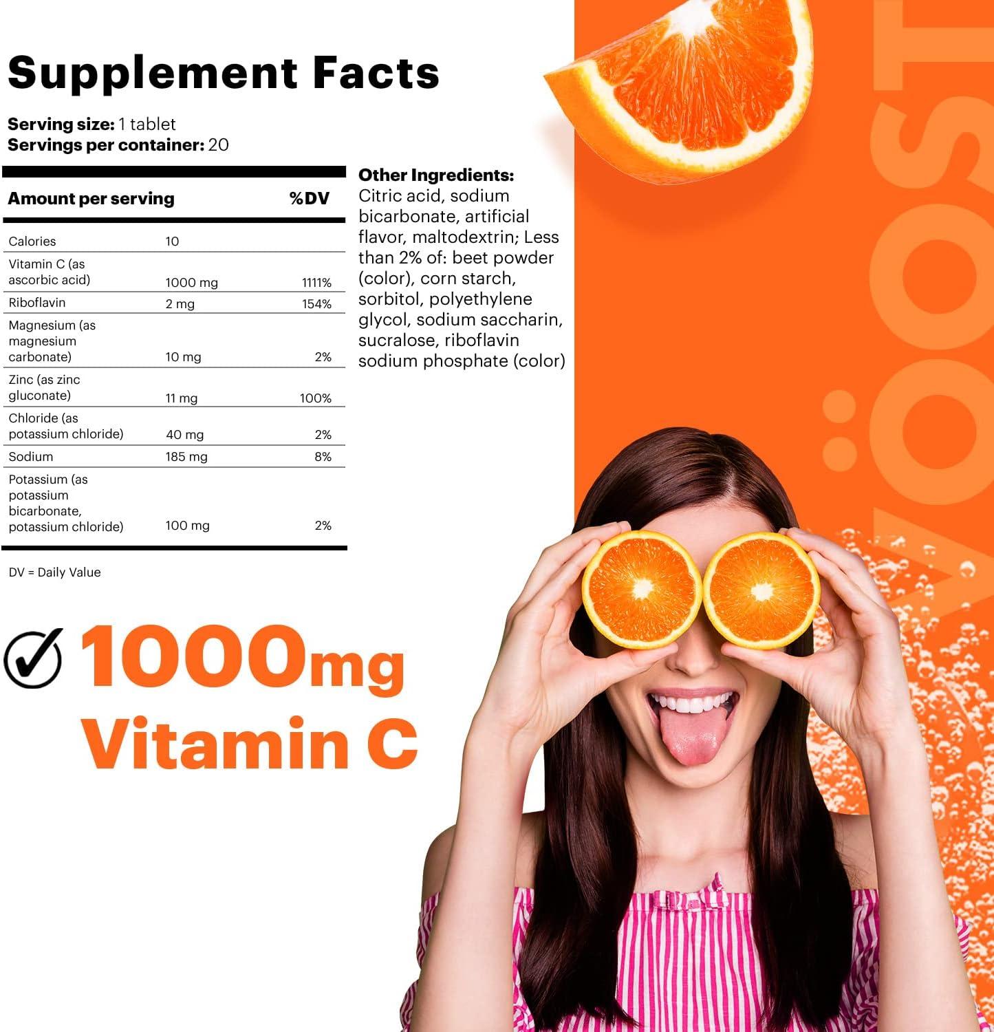 Voost Vitamin C with Zinc & Electrolytes 1000mg | Immune Support ...