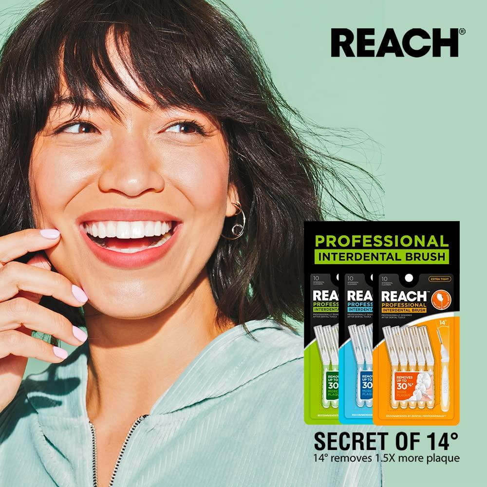 REACH Interdental Brush Extra Tight 0.7mm - 10 Brushes, PFAS Free | Gum ...