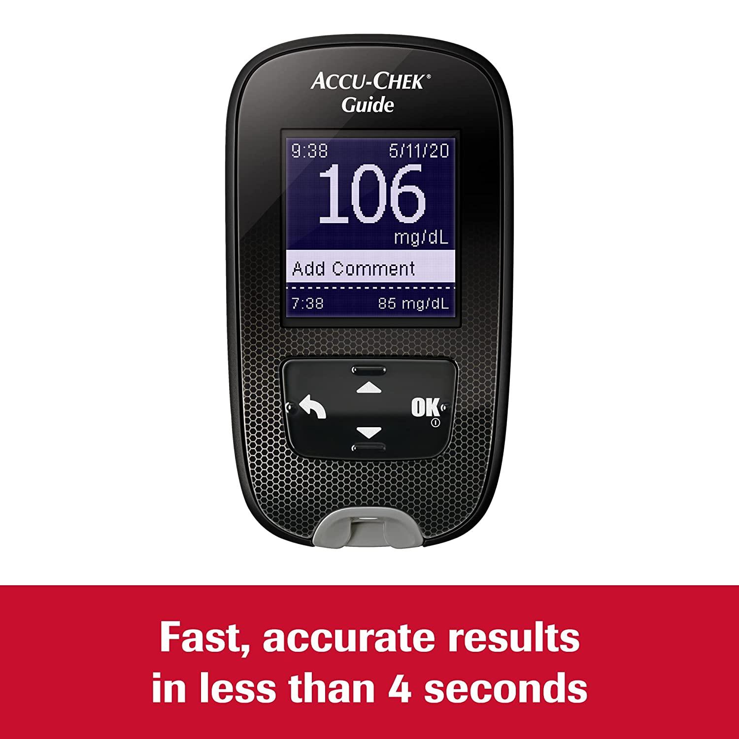 Accu-Chek Guide Meter - Diabetic Blood Glucose Testing Kit | Fast ...
