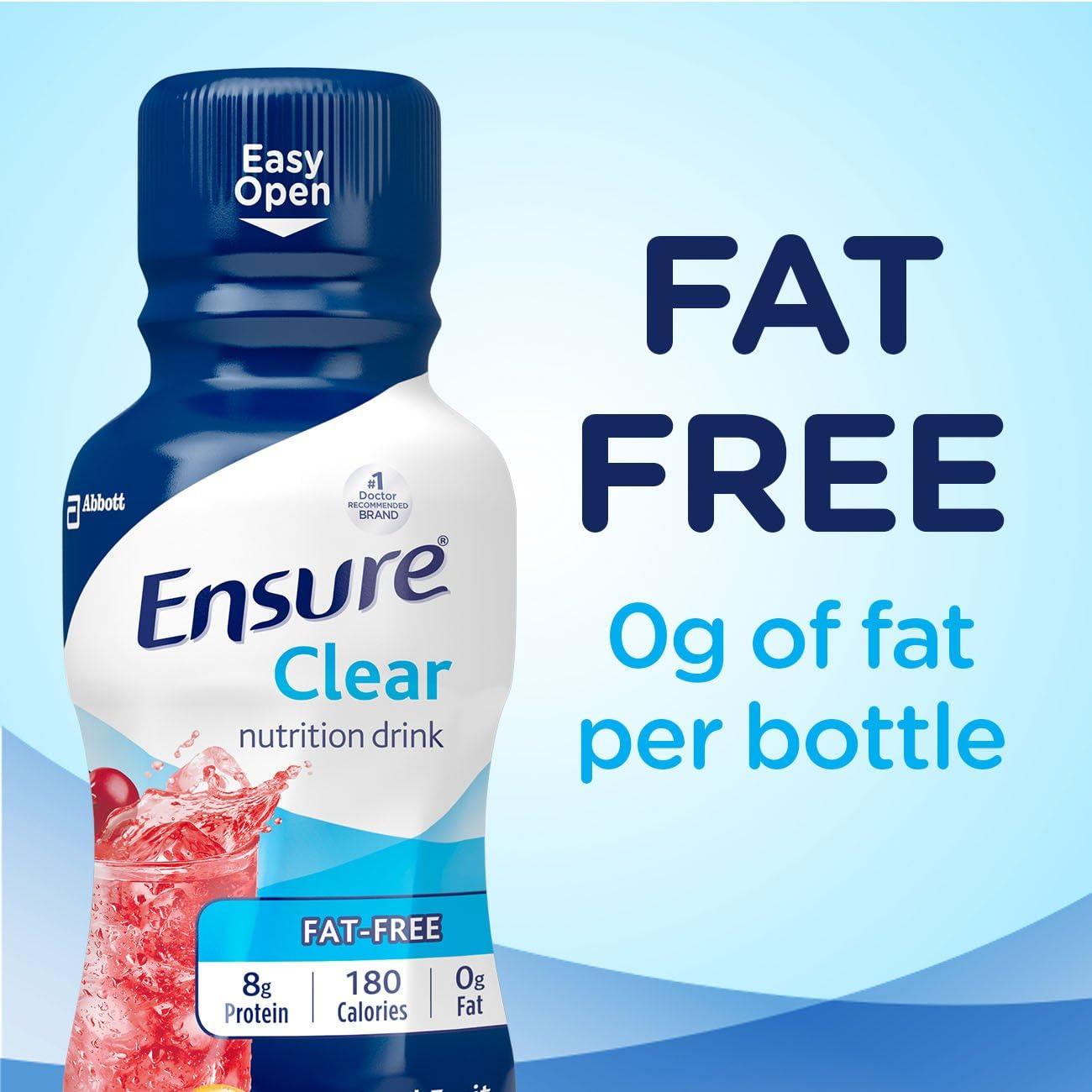 Ensure Clear Nutrition Drink | Mixed Fruit Flavor | 0g Fat, 8g Protein ...