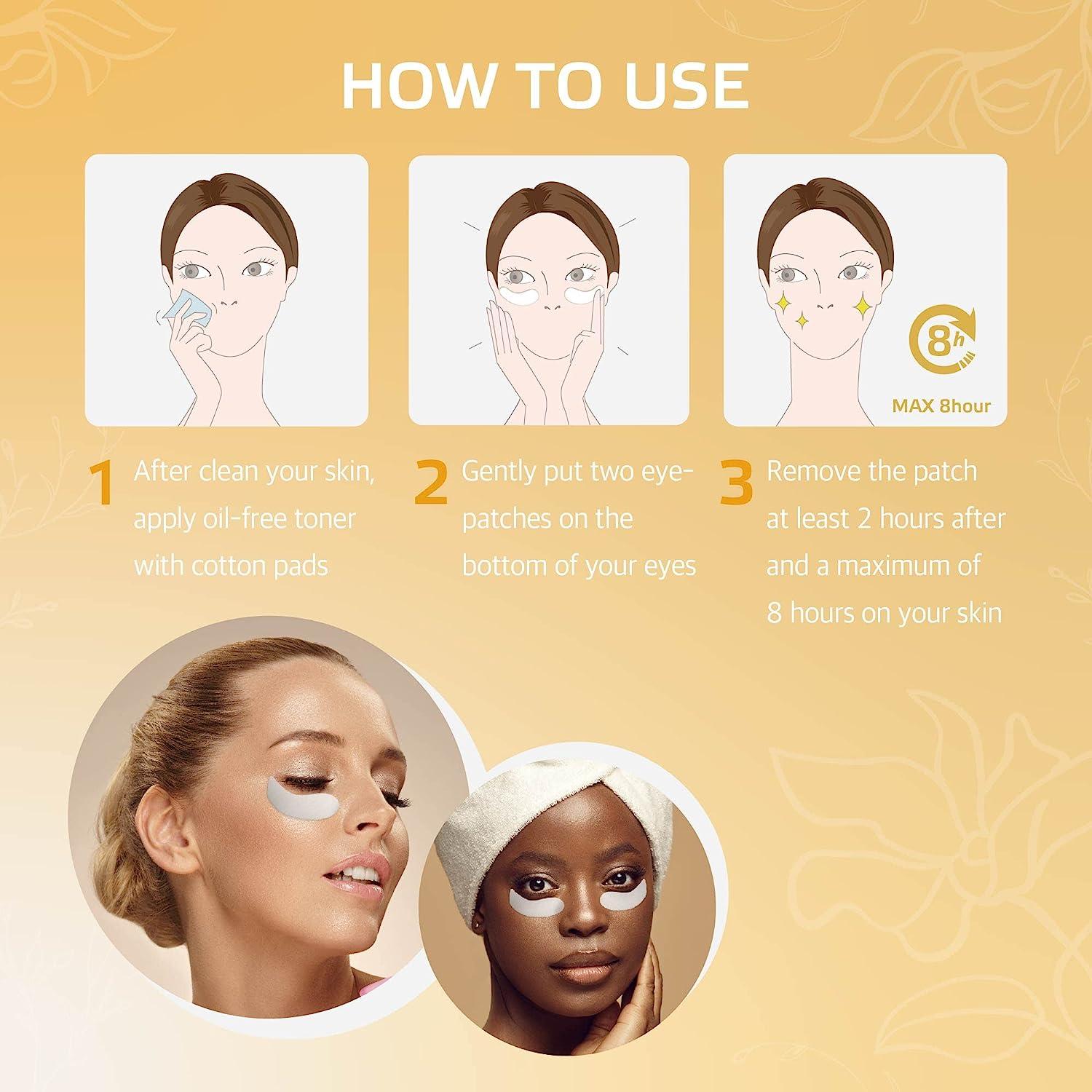 Labottach Under Eye Patch 8pcs (4pairs) - Lift Saggy Eye Bags & Brighten Skin | Anti-aging ...