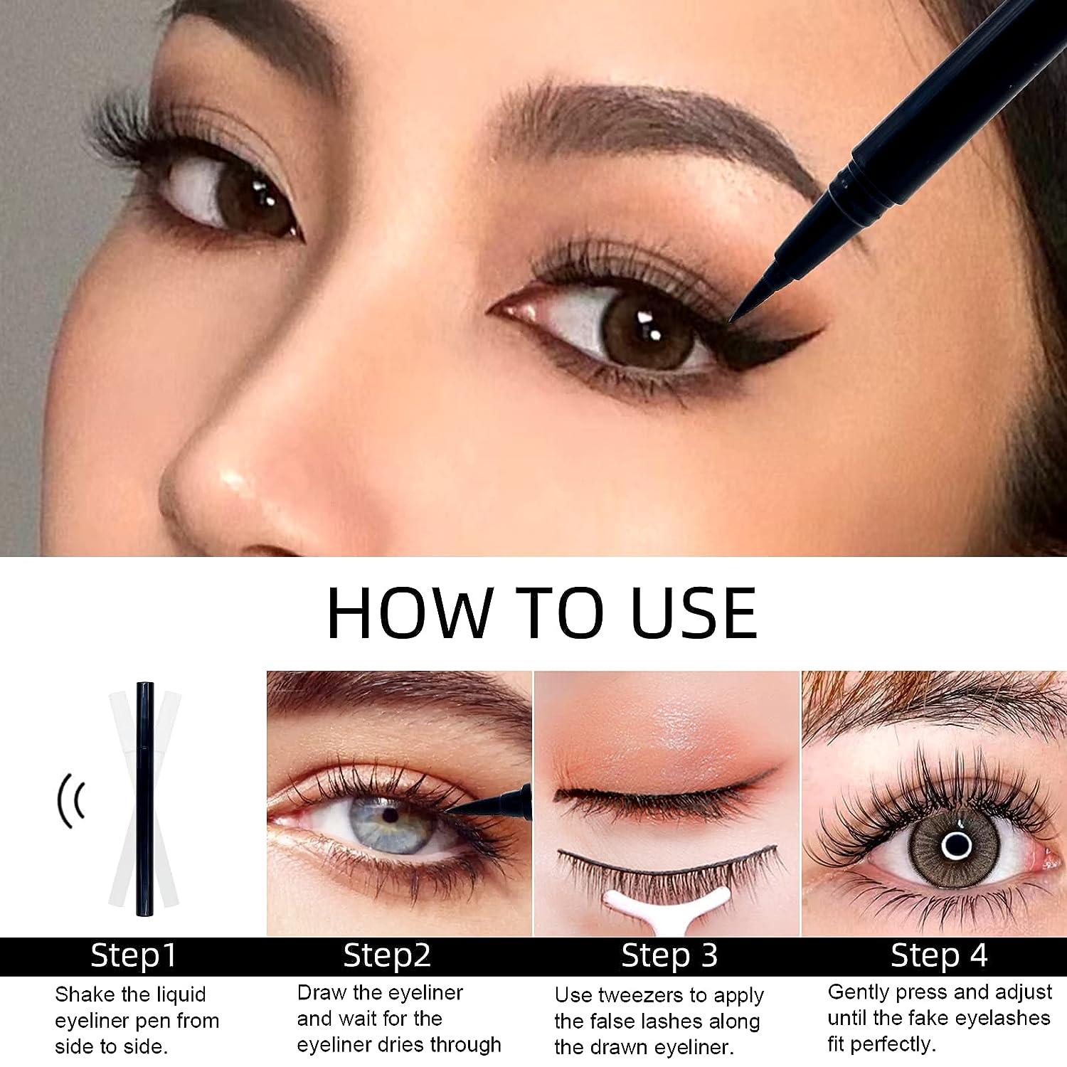 how to draw eyelashes with pen