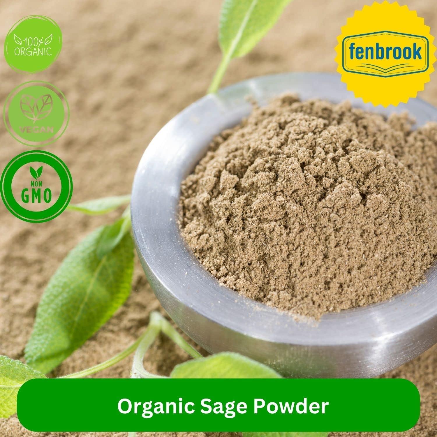 Certified Organic Sage Powder 250g by Fenbrook Organic - Pure and ...