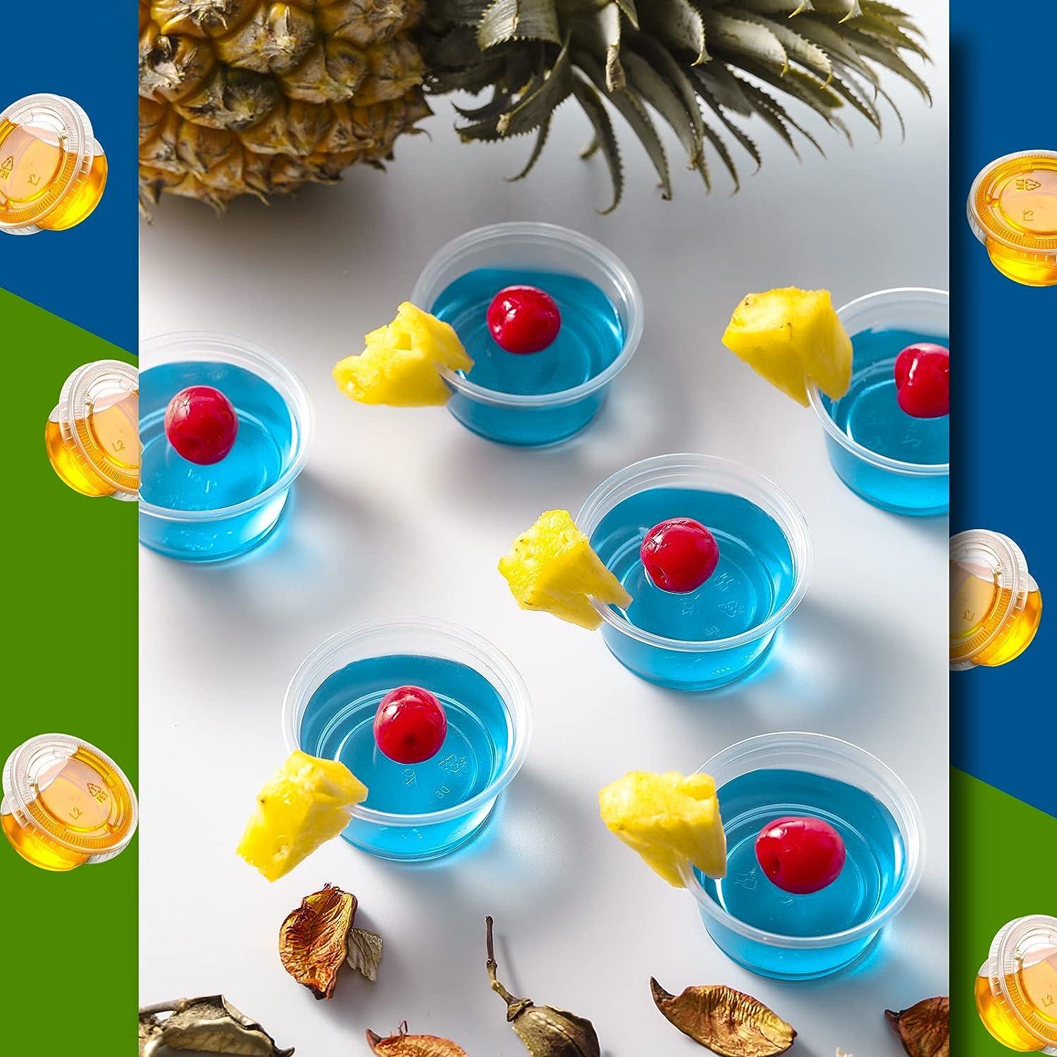 130 Sets 2oz Jello Shot Cups with Lids | Airtight Plastic Containers ...