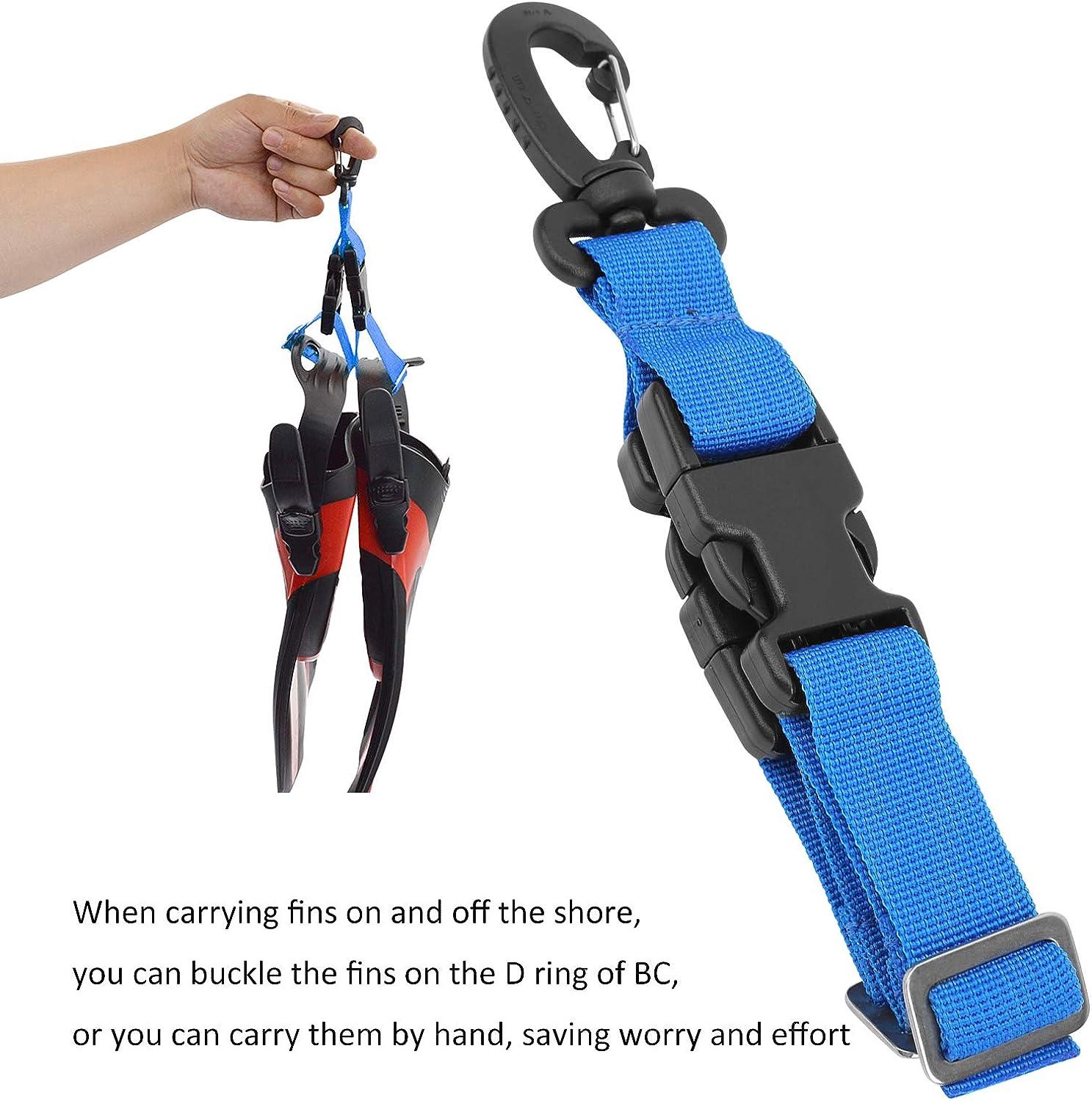 Diving Flippers Keeper Strap - Quick Release Buckle Fin Sling - Blue ...