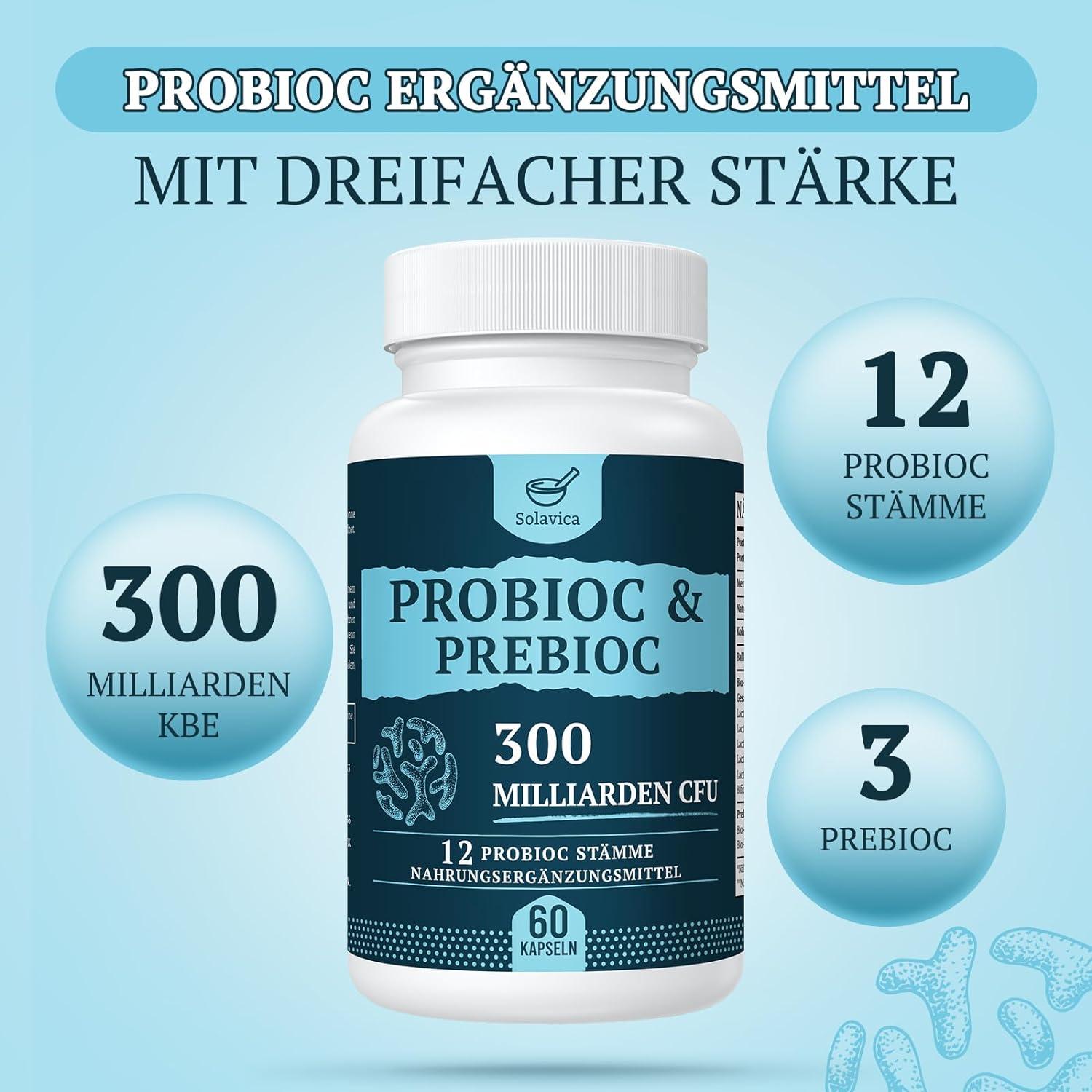 300 Billion KBE Probiotics - High-Dose Capsules for Intestinal Health ...