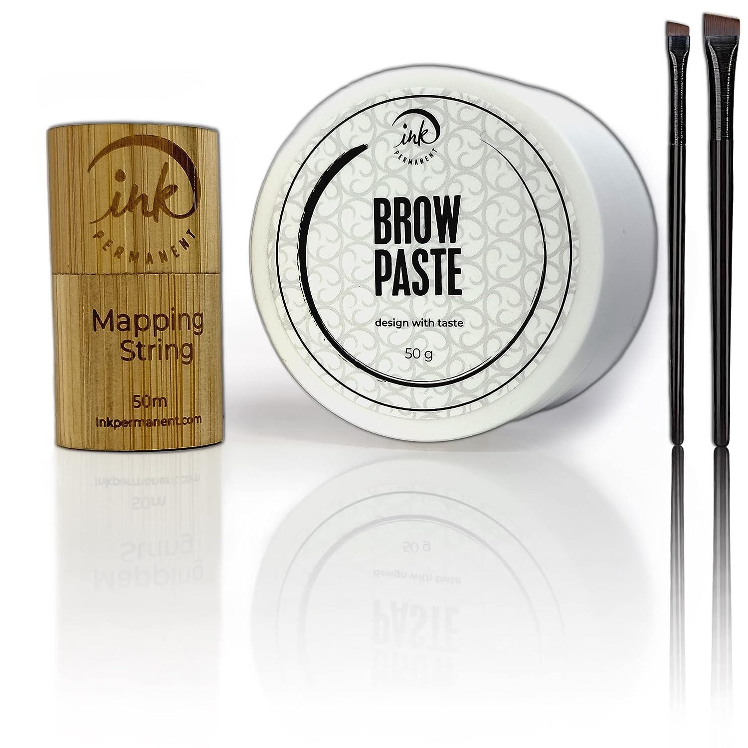 50g White Brow Paste Mapping String Eyebrow Brush Kit | Brow Shape ...