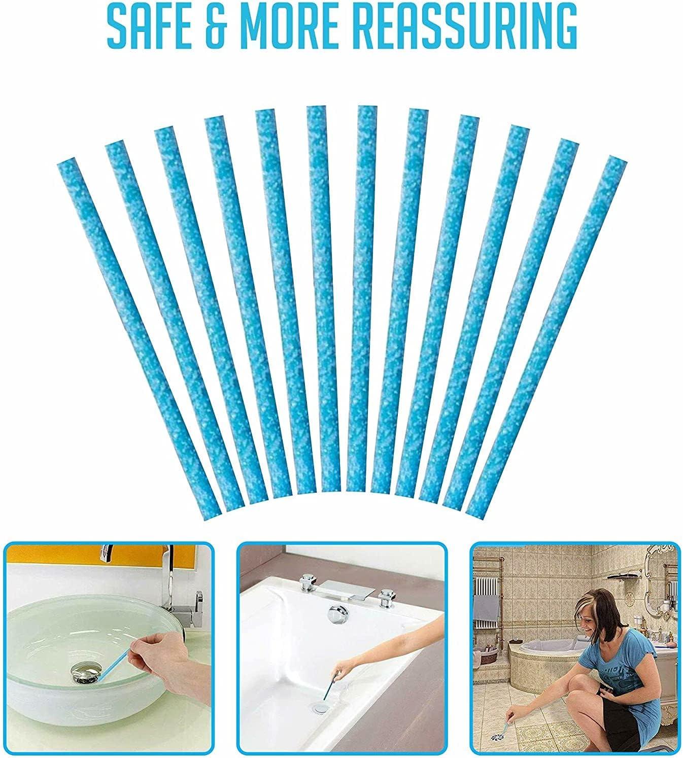 24 Pcs Drain Cleaner Sticks Sink Deodorizer - Clear Pipes, Eliminate ...