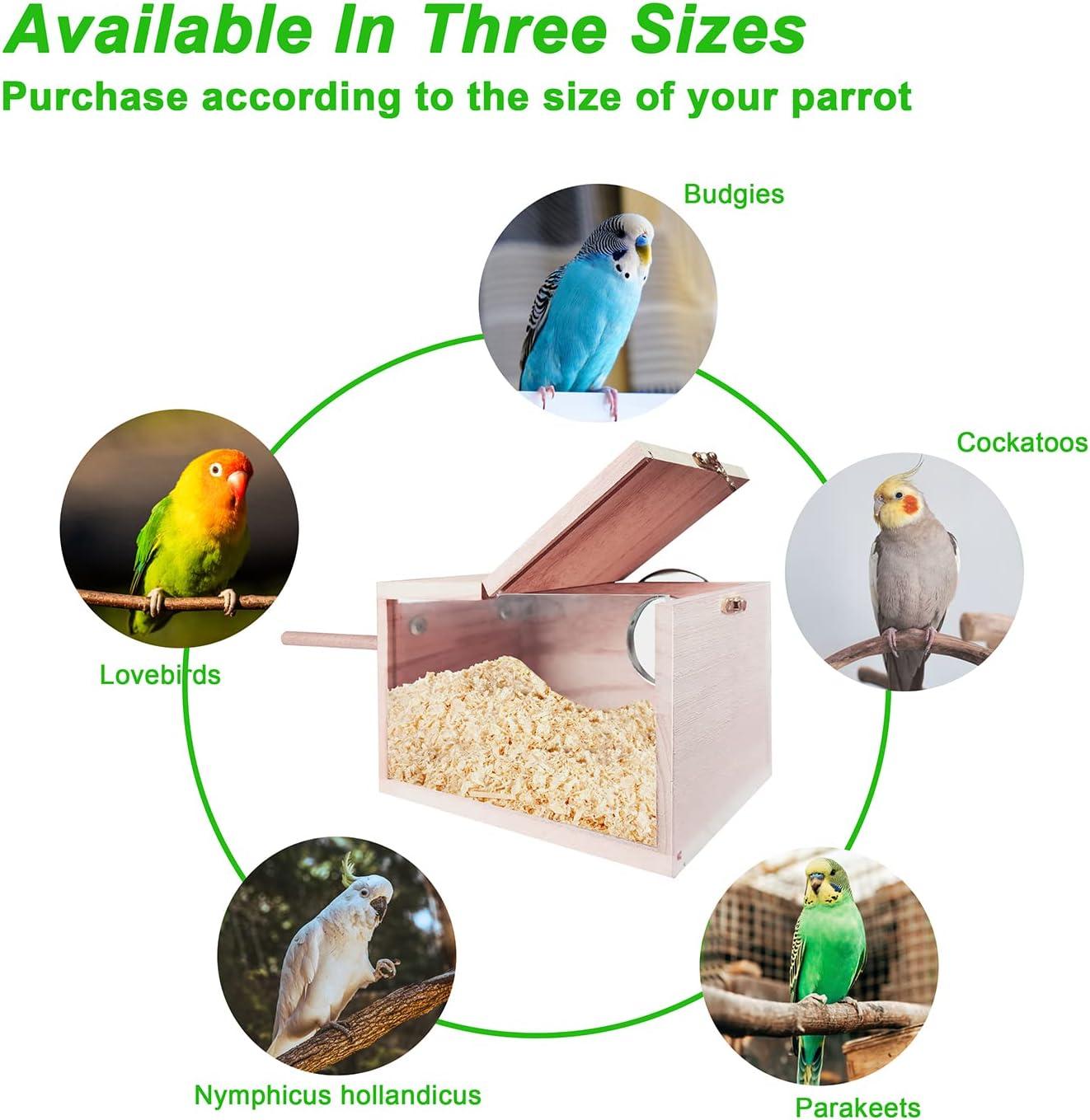 NEOGULY Parakeet Nesting Box Transparent Bird Box Bird Nests for Cages ...