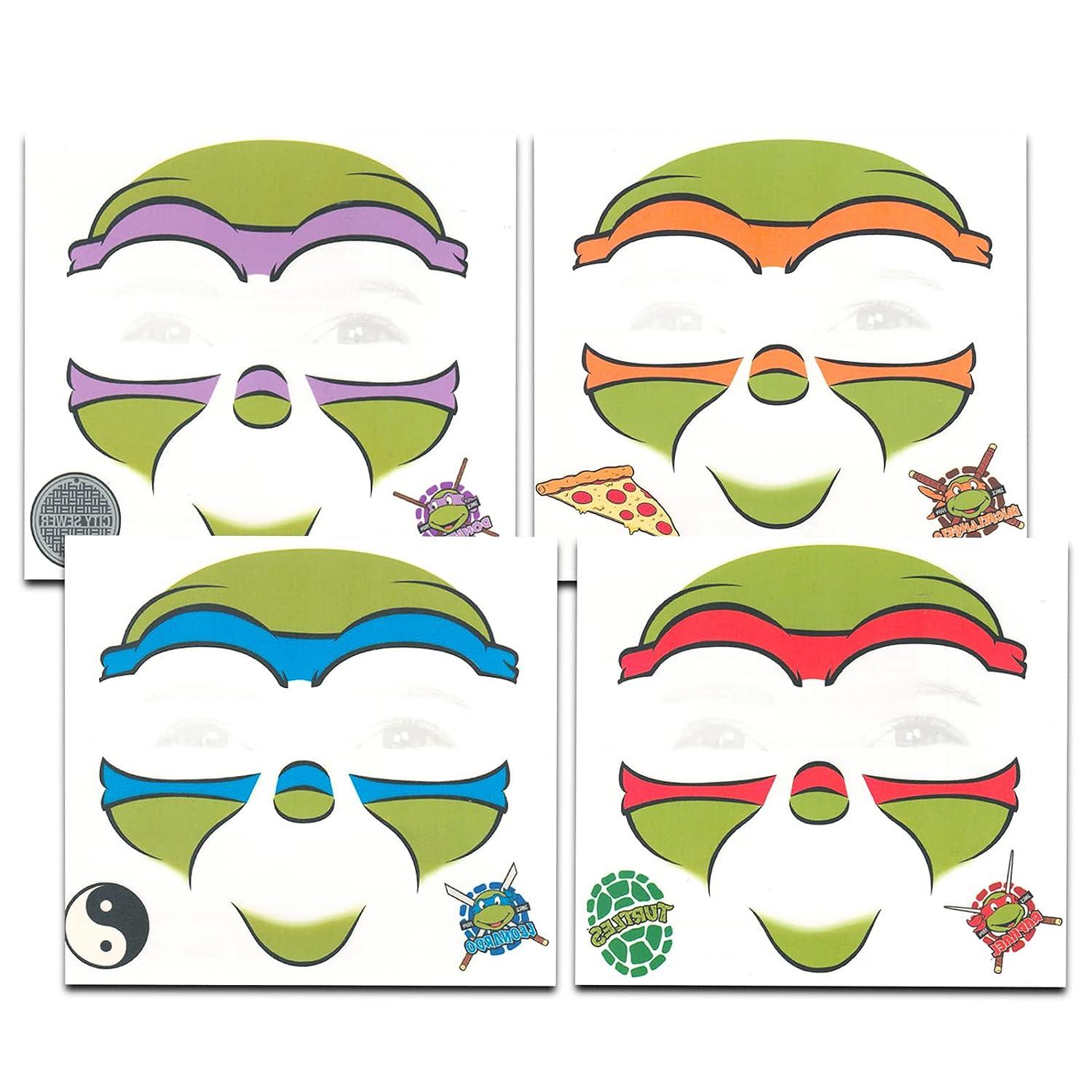 TMNT Temporary Tattoos Party Favors for Kids - Bundle with 4 Teenage ...