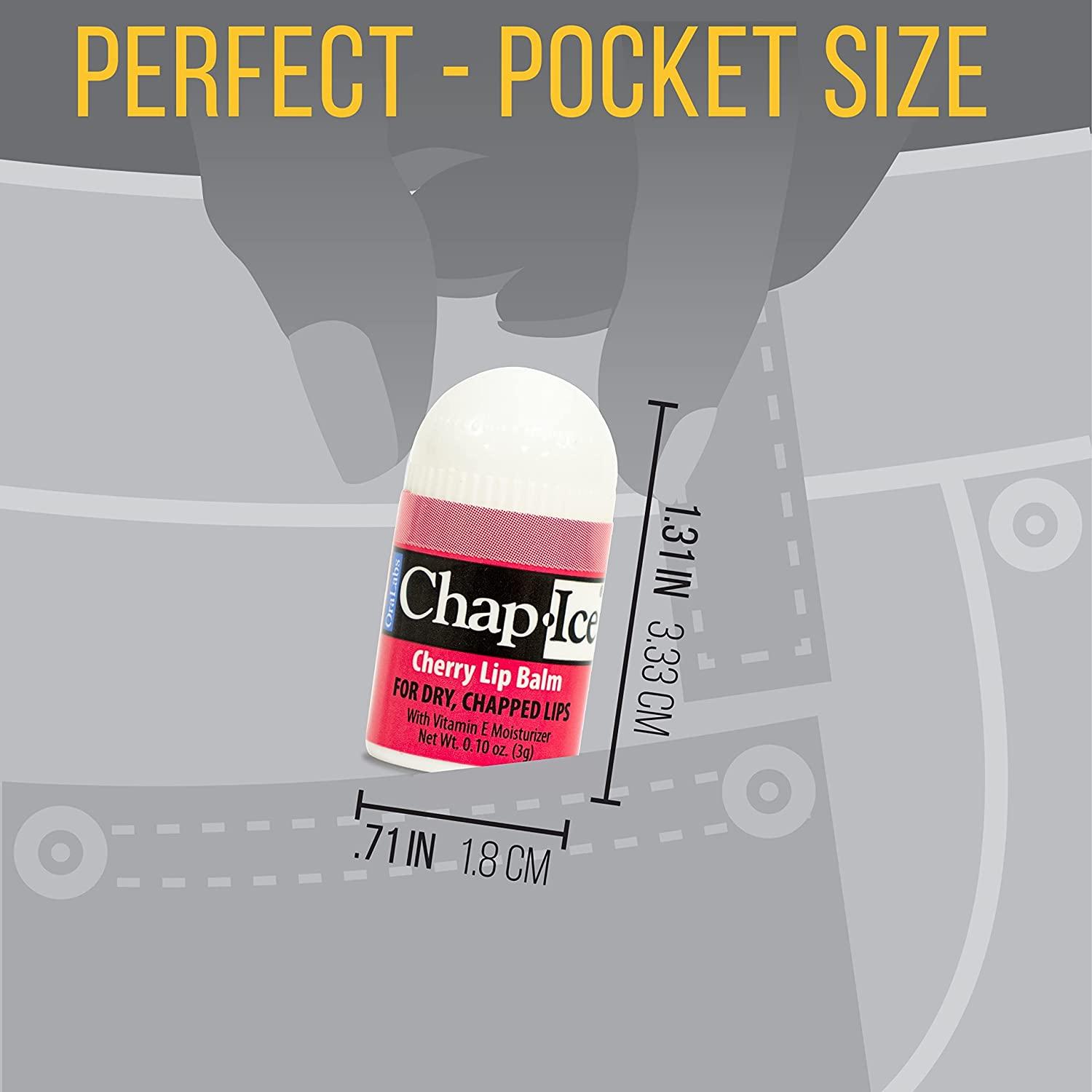 Chap-Ice Mini Cherry Lip Balm 12-Pack | Vitamin E Infused | Made in USA ...