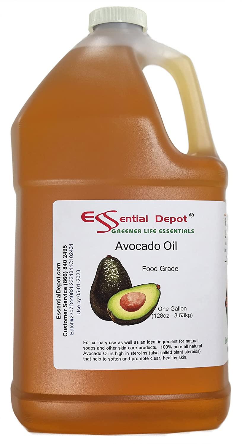 Premium Food Grade Avocado Oil - 1 Gallon (128 oz) - Safety Sealed HDPE ...