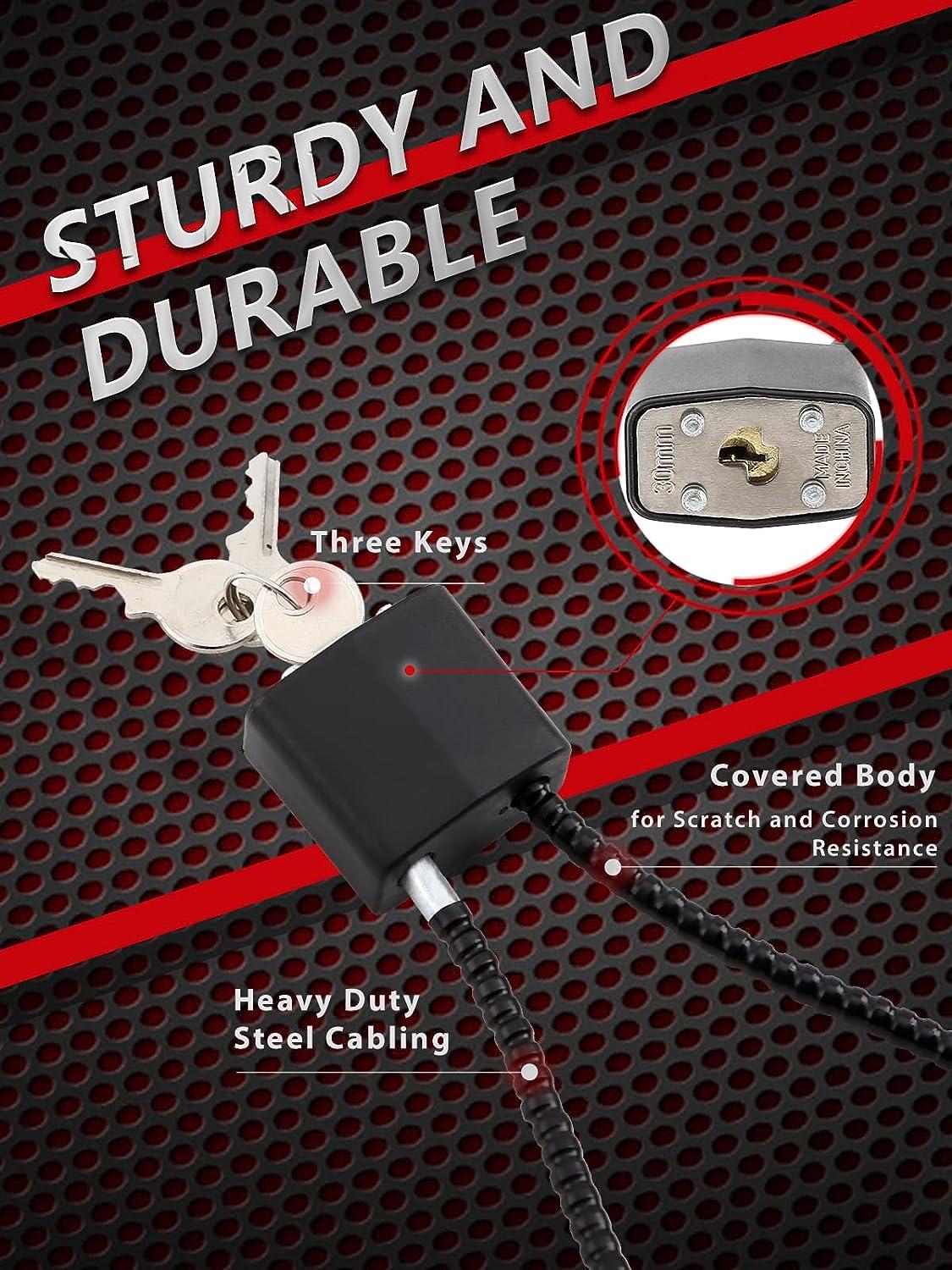 DELSWIN Cable Gun Locks with Keys - Heavy Duty 15 Keyed Cable Lock for ...