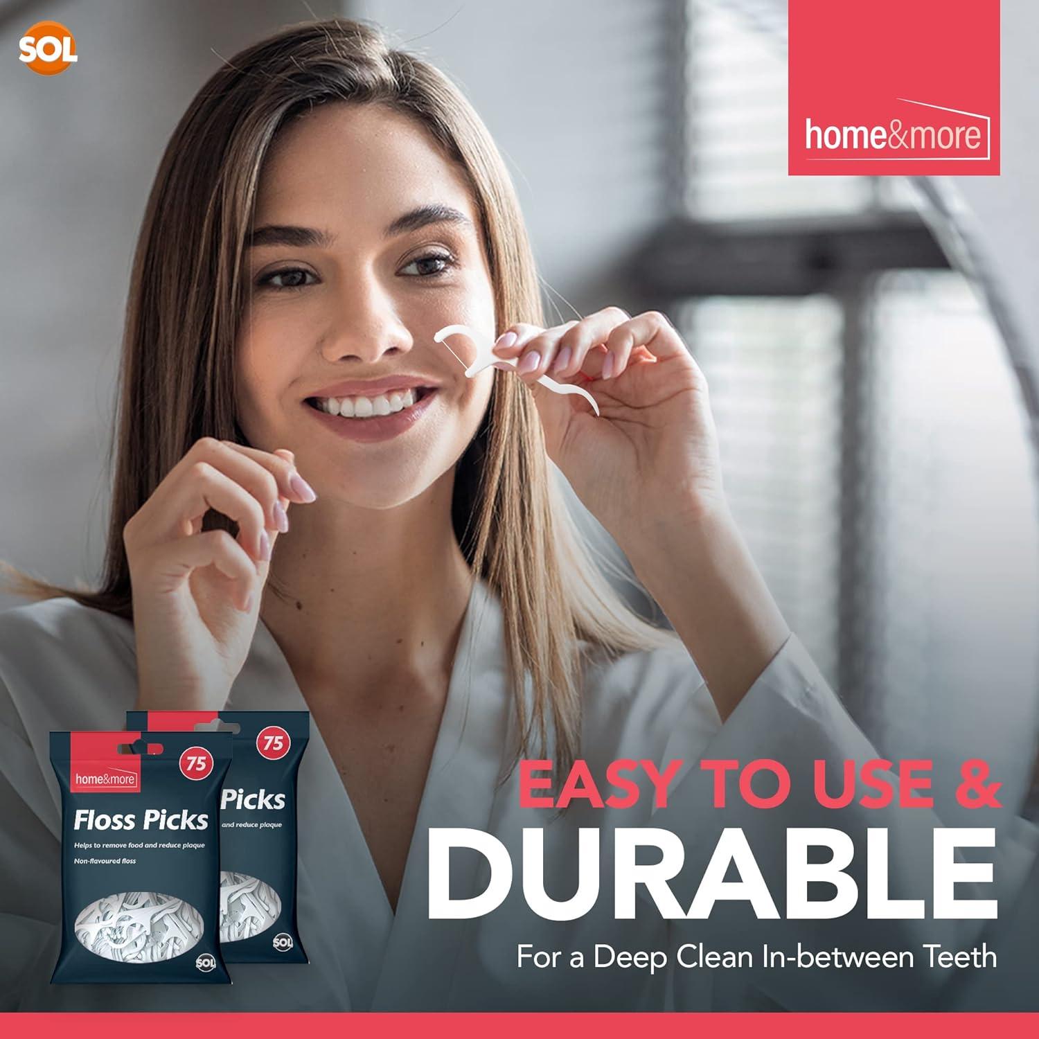 SOL Dental Floss Sticks - 150pk | Portable & Durable Tooth Floss Harps ...