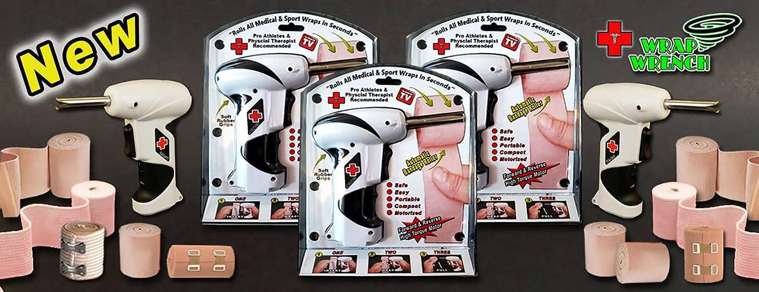 Wrap Wrench - Professional Sports & Medical Bandage Roller White