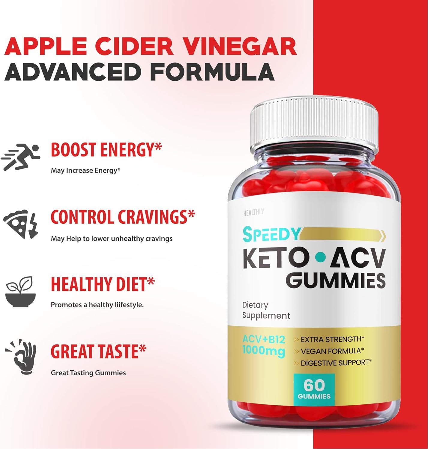 (2 Pack) Speedy Keto ACV Gummies - Advanced Formula for Weight Loss ...