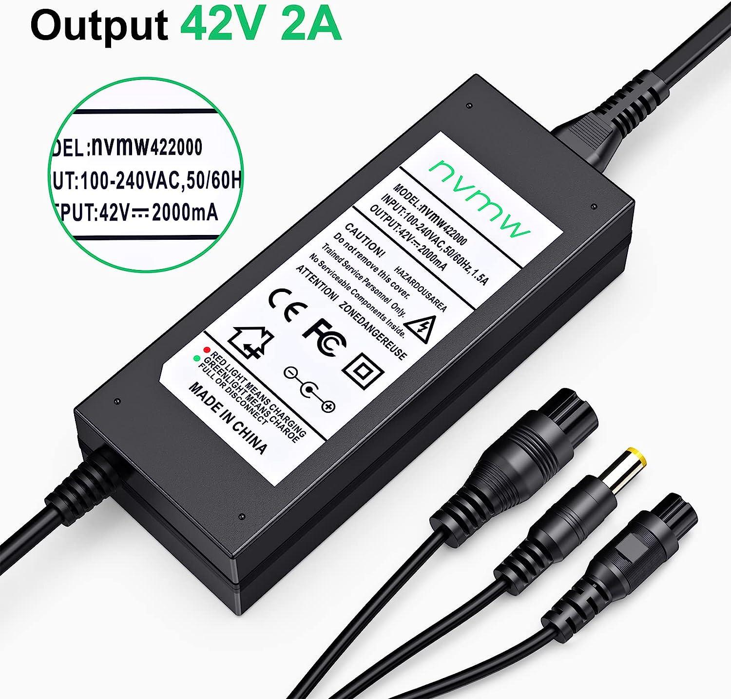 3-in-1 Replacement Charger for 2A 42v/36v 3 Claw Female Port - Compatible with Jetson, Razor ...