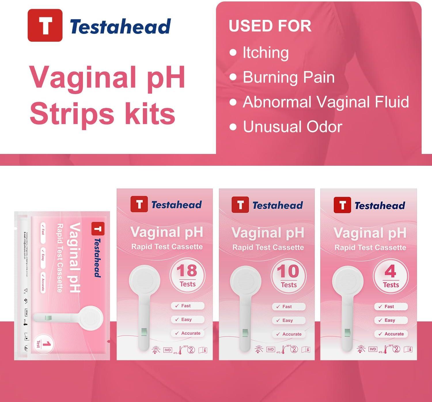 Vaginal pH Test Strips - 18-Pack Feminine Health Kits for Bacterial ...