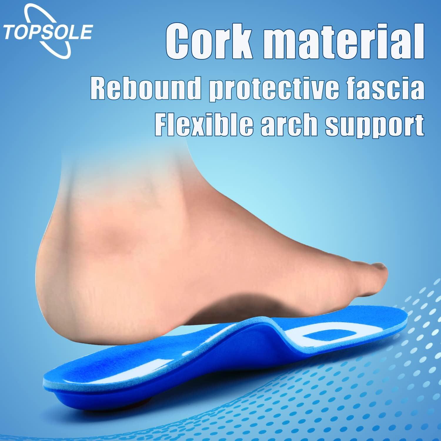 Topsole Orthopedic Insoles for Plantar Fasciitis & Flat Feet | Comfort ...