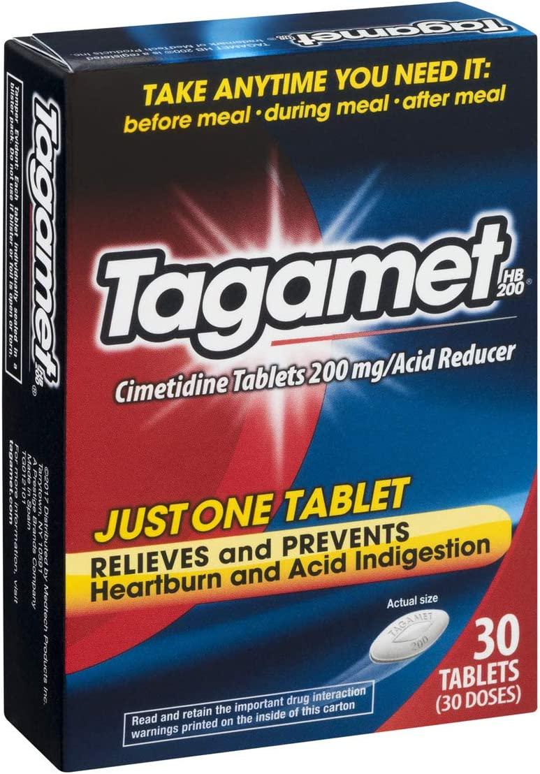 Tagamet Acid Reducer 200mg - 30-Count Tablets | Fast Relief from ...