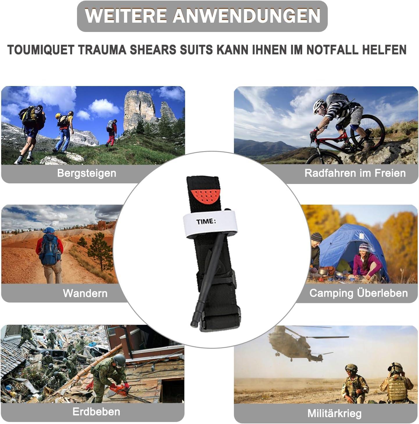 4PCs Tactical Tourniquets - Emergency Outdoor First Aid Bleeding ...