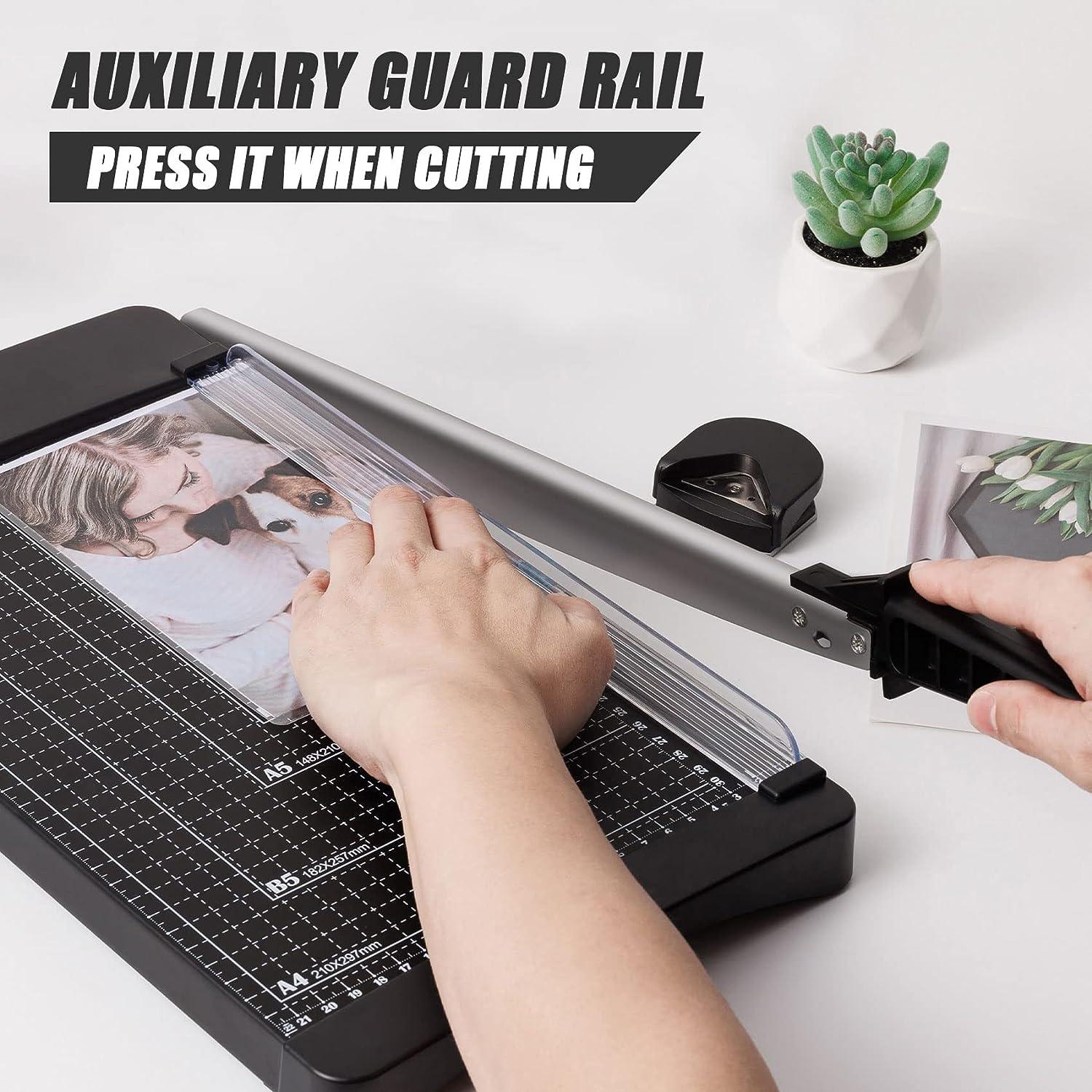 TIANSE Paper Trimmer Paper Cutter Guillotine with Safety Blade Lock 12 ...