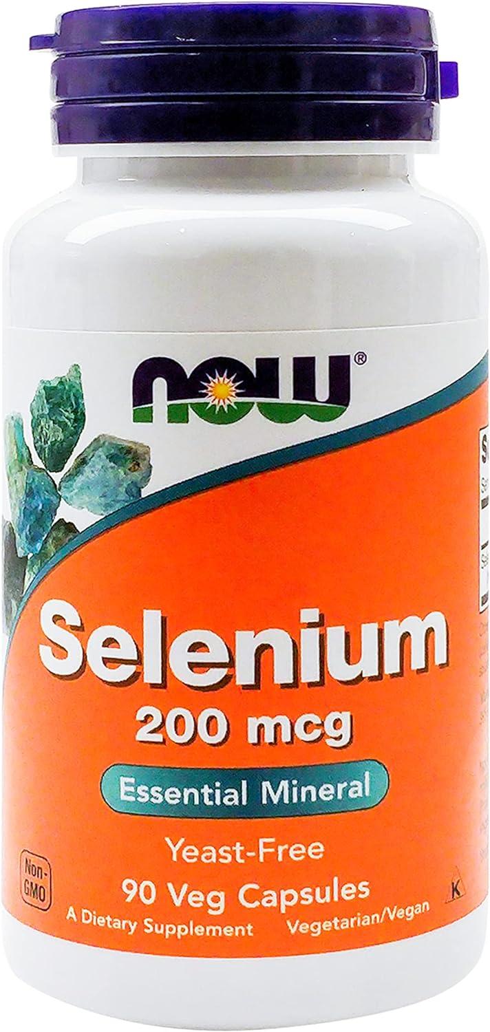 NOW Selenium (L-Selenomethionine) 200mcg - 90 Veg Capsules | Essential ...
