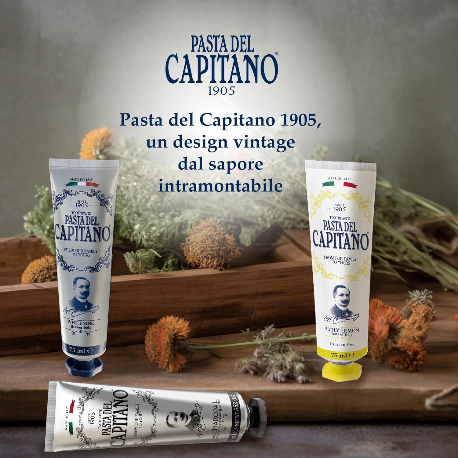 Pasta del Capitano 1905 Lemon Toothpaste - Organic Sicilian Formula for ...