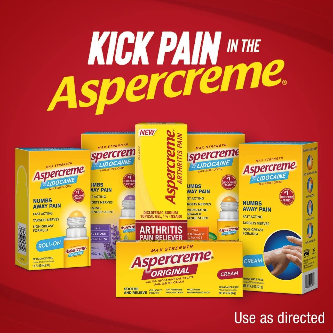 Aspercreme Lidocaine Patches XL - 3 Each Pack of 4