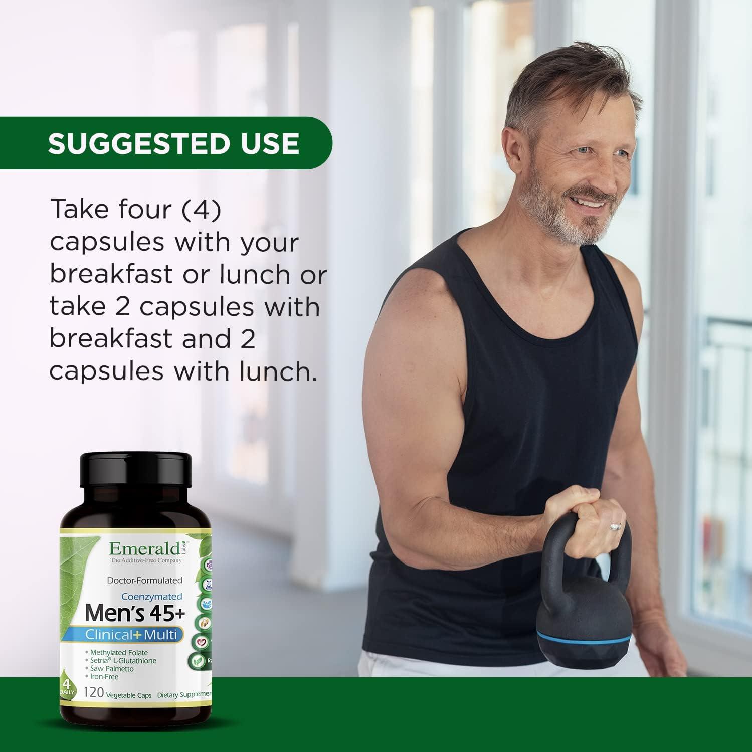 Emerald Labs Men's 45+ Multivitamin - CoQ10, Saw Palmetto, Lycopene ...