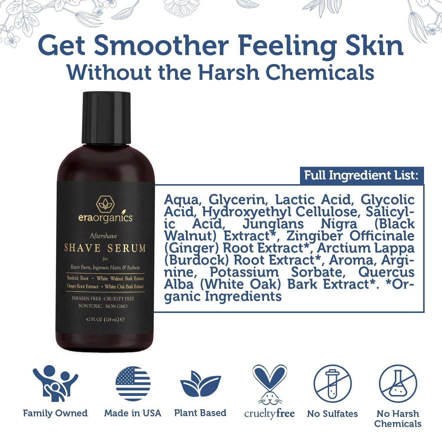 Men's Aftershave by Era Organics - Soothing After Shave Lotion Made in ...