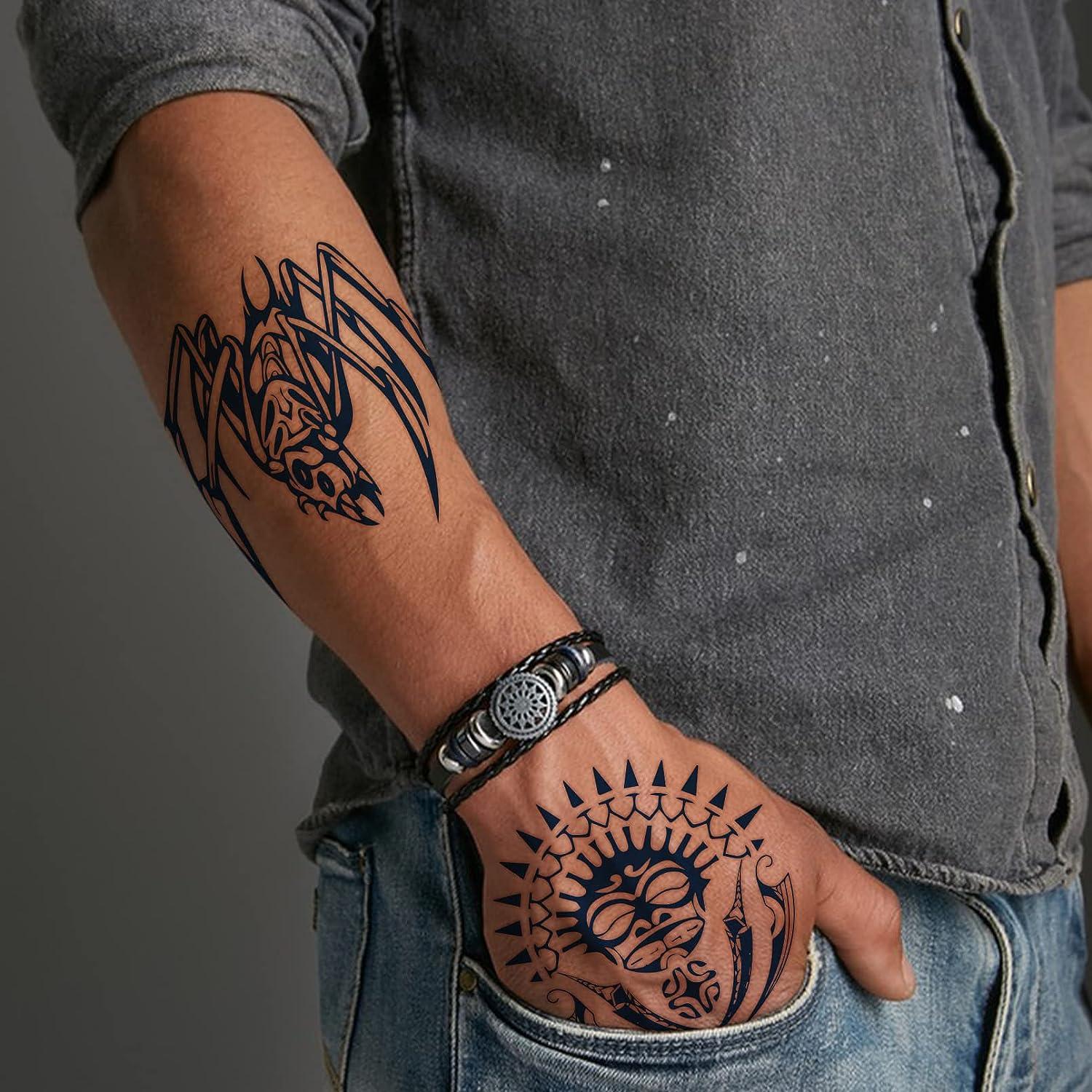 CUTELIILI Aztec & Viking Style Temporary Tattoos for Men - 10 Sheets ...