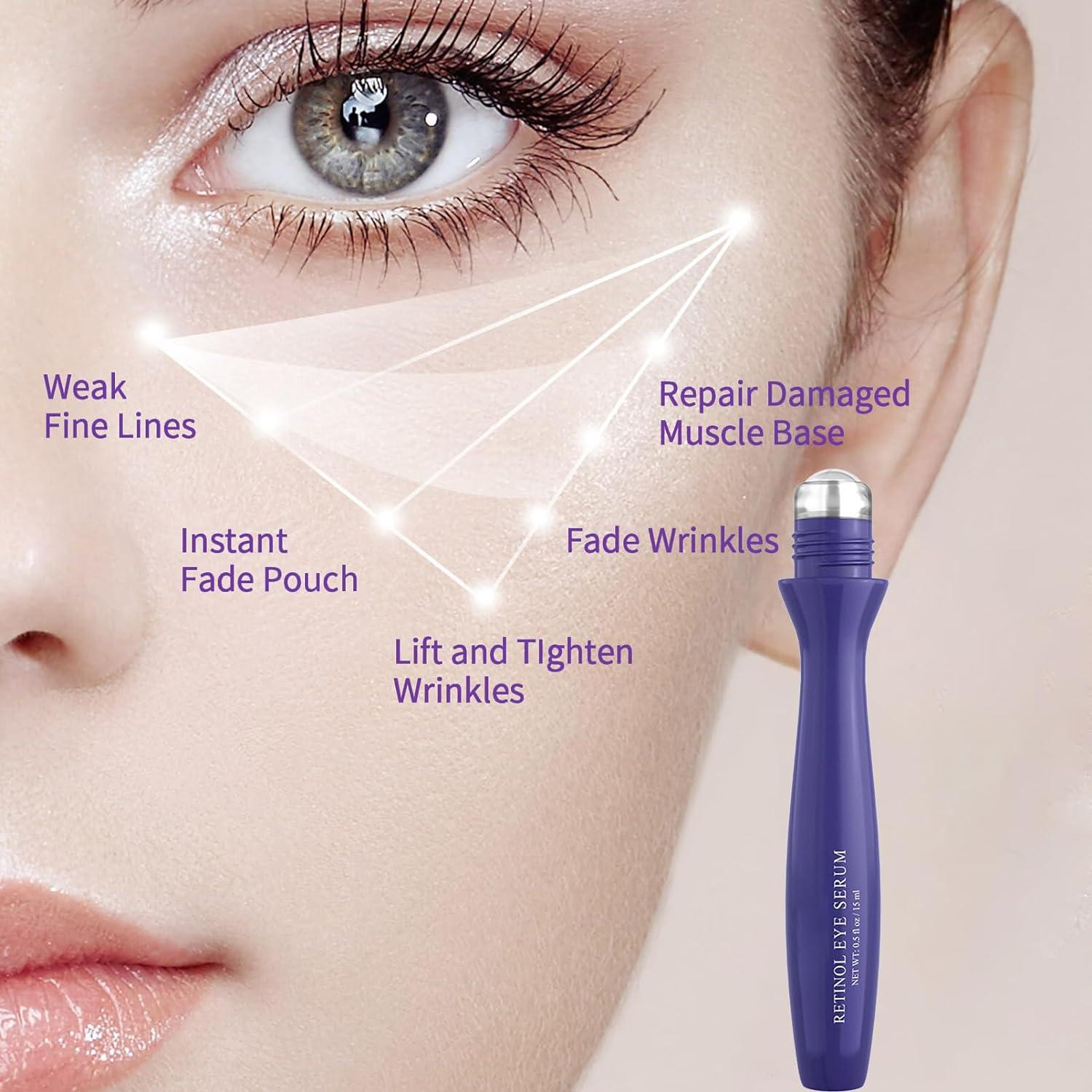 Roll-on Retinol Eye Serum for Dark Circles & Puffy Eyes | Anti-Aging ...
