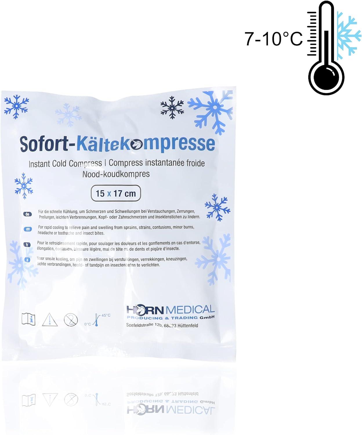 Horn Medical Instant Cold Compresses - Disposable Cooling Pack (3 Pack ...