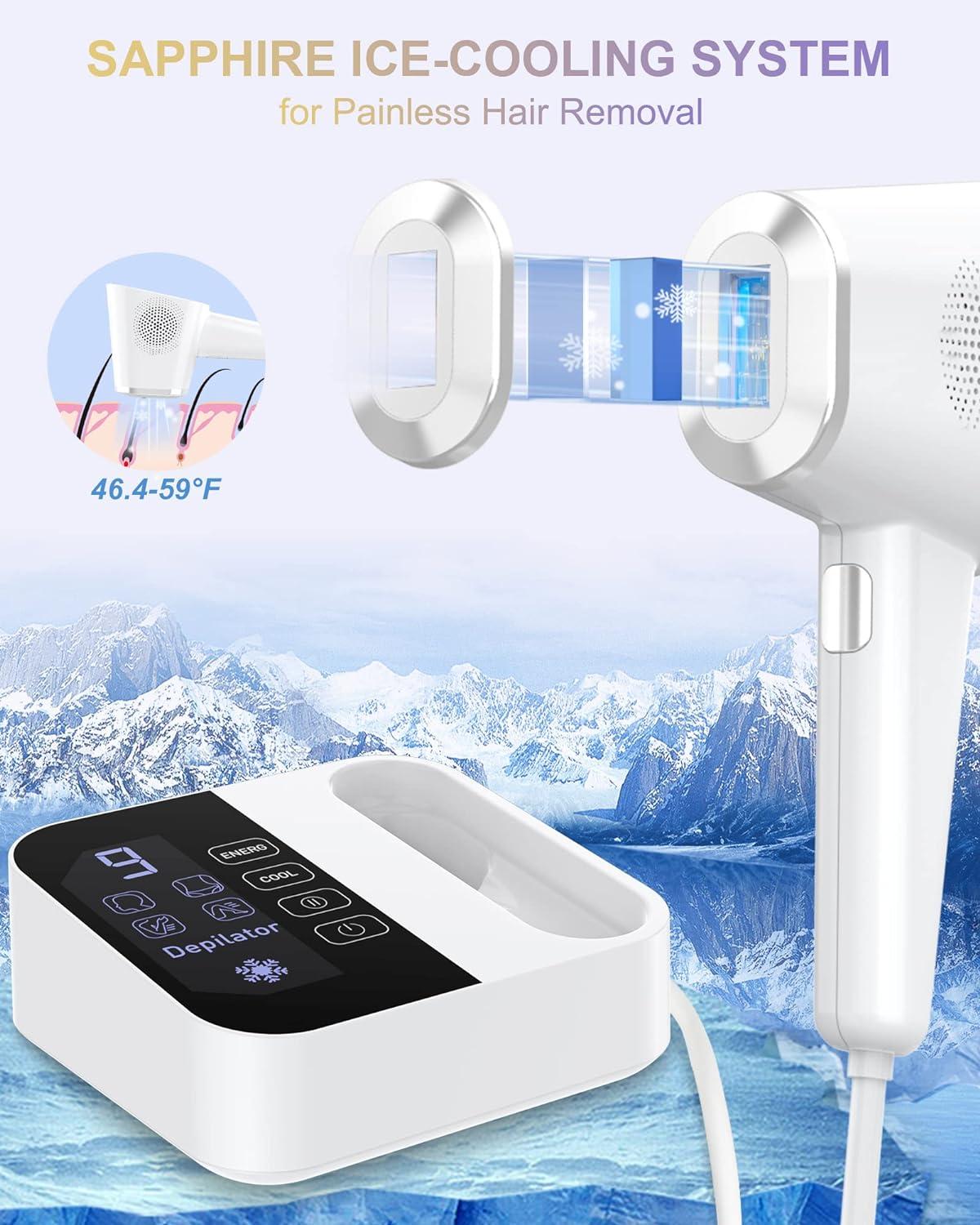Opt Hair Removal Device with Ice Cooling System - Permanent Painless ...