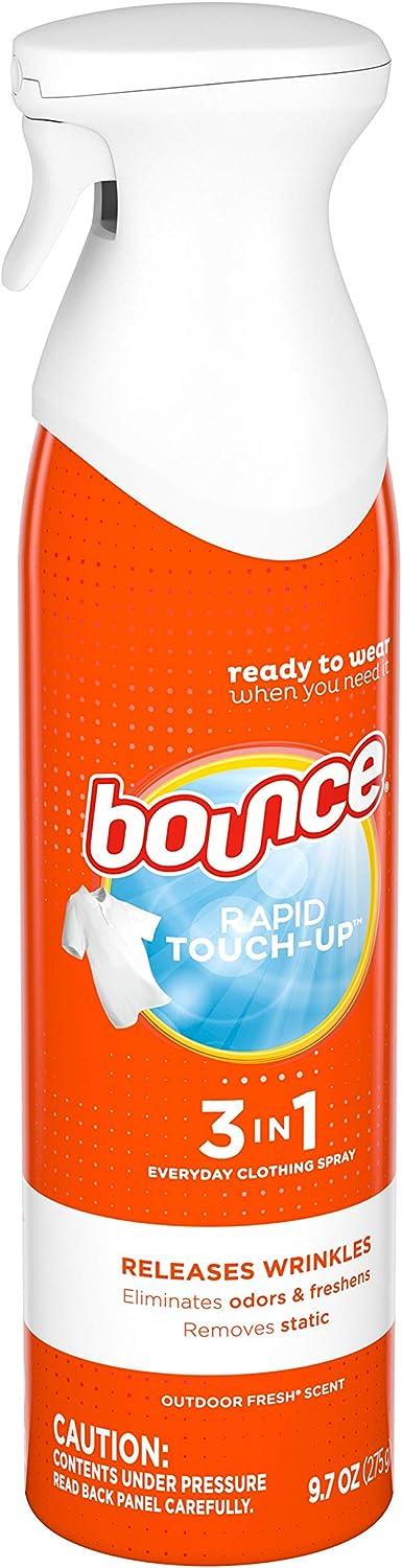 Bounce Wrinkle Release Spray 3-in-1 Odor Eliminator, Anti-Static Fabric ...