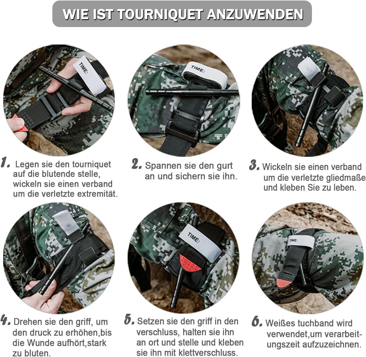 4PCs Tactical Tourniquets - Emergency Outdoor First Aid Bleeding ...