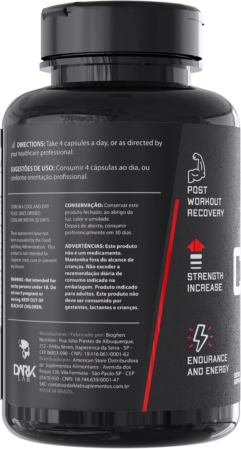 Dark Lab Creatine Monohydrate Pills - 100% Pure Creatine for Muscle ...