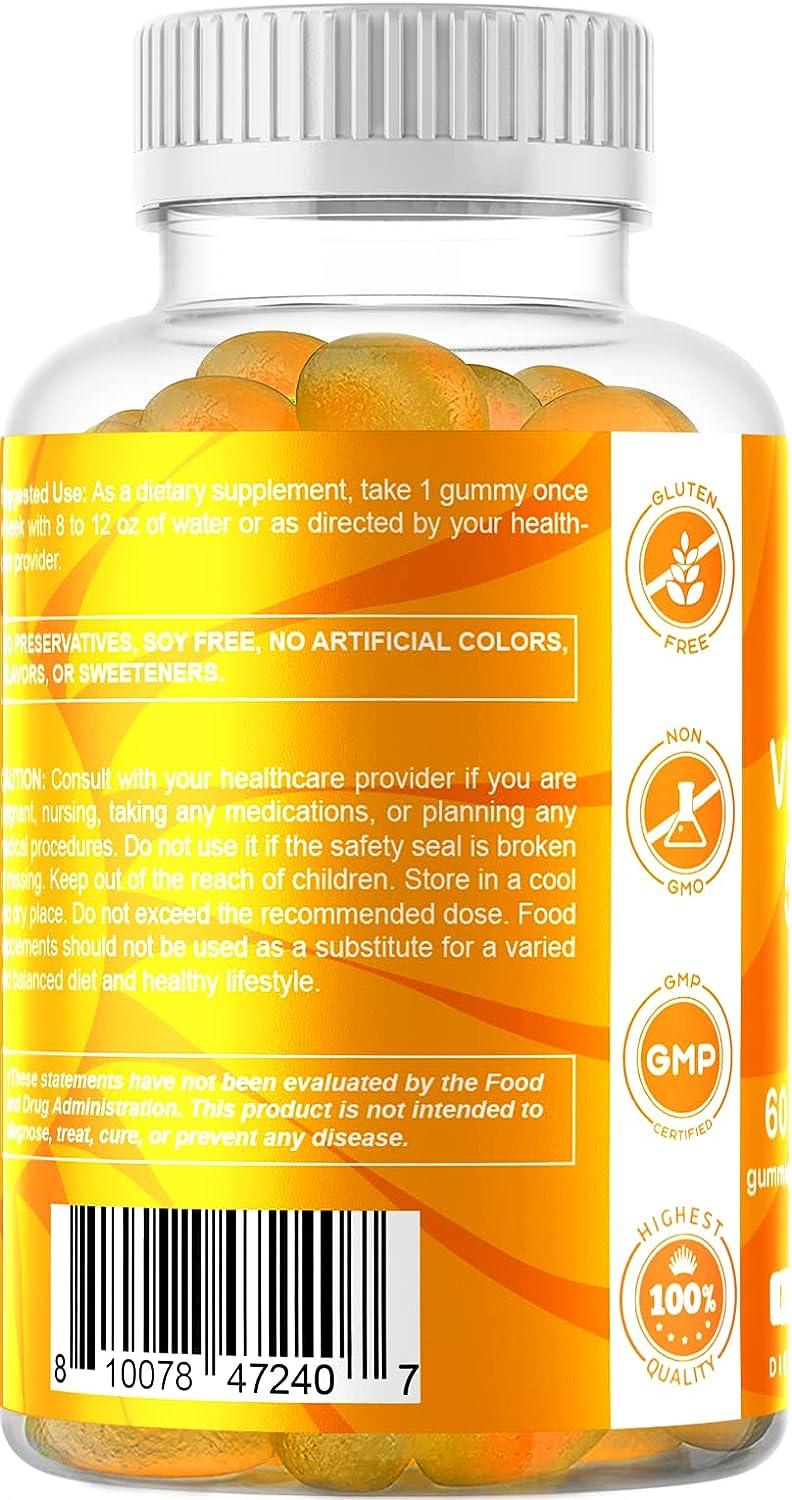 Vitamatic Sugar Free Vitamin D3 50,000 IU Weekly Gummies - 60 Pectin ...