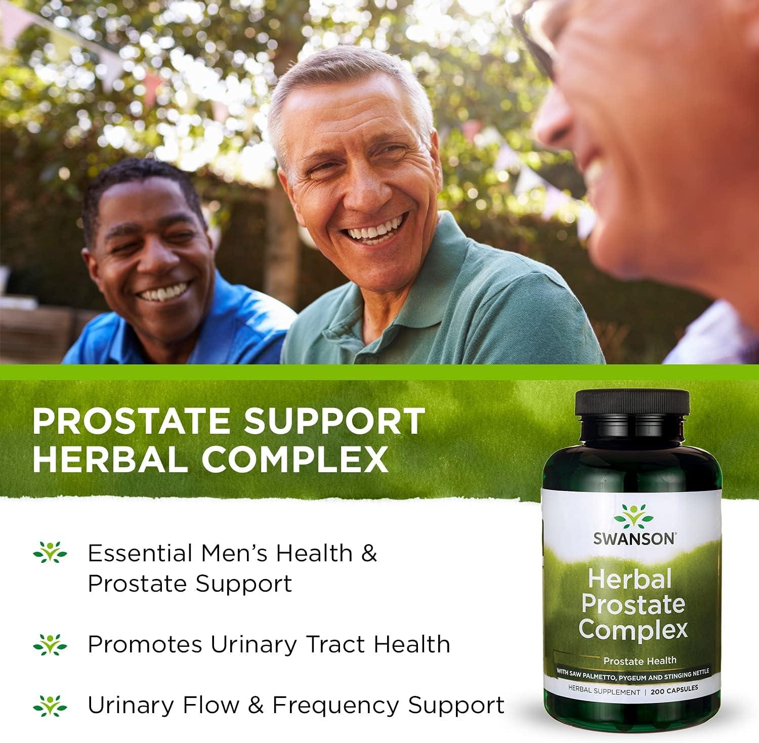 Swanson Herbal Prostate Complex - Men's Supplement with Pygeum, Saw ...