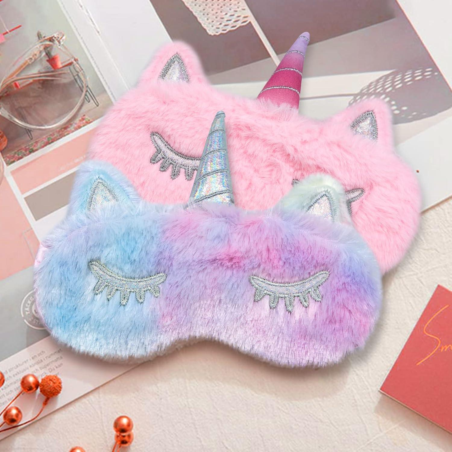 Kids Unicorn Sleep Mask 2 Pack - Soft Plush Eye Masks for Girls | Buy ...