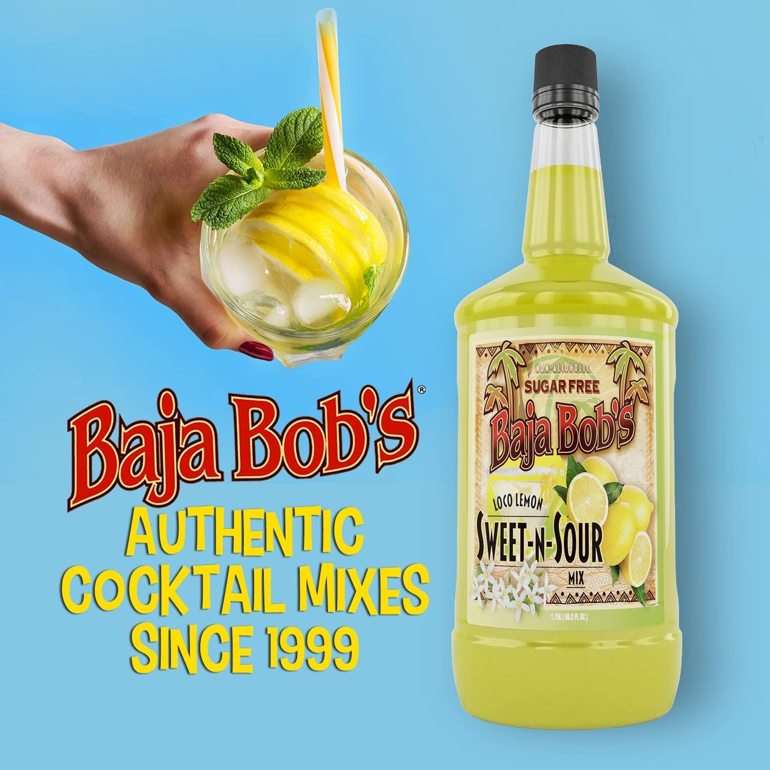 Baja Bob's Sugar Free Sweet and Sour Mix - 1.75 Liter - Cocktail Mix 59 ...