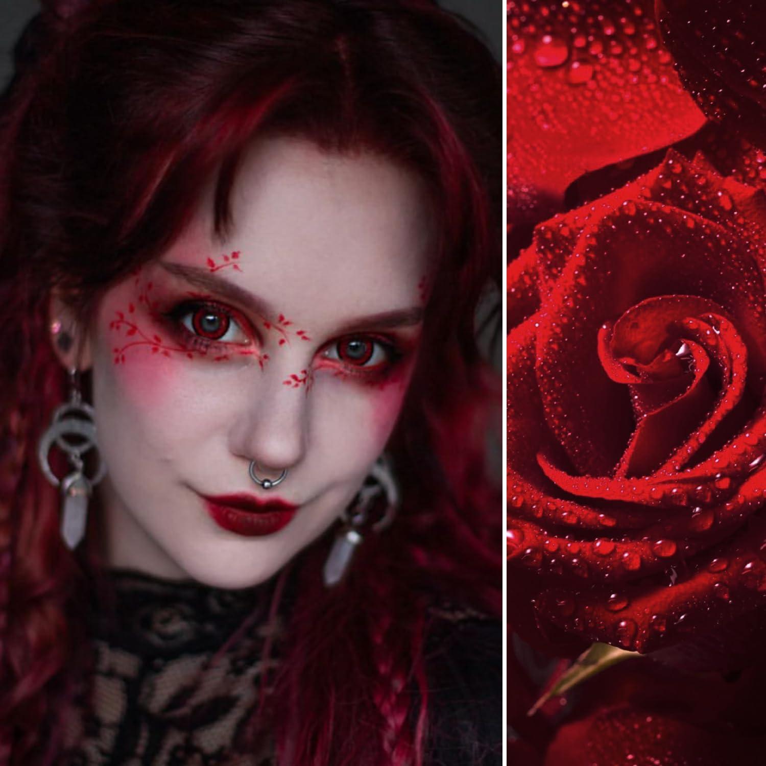 red goth makeup